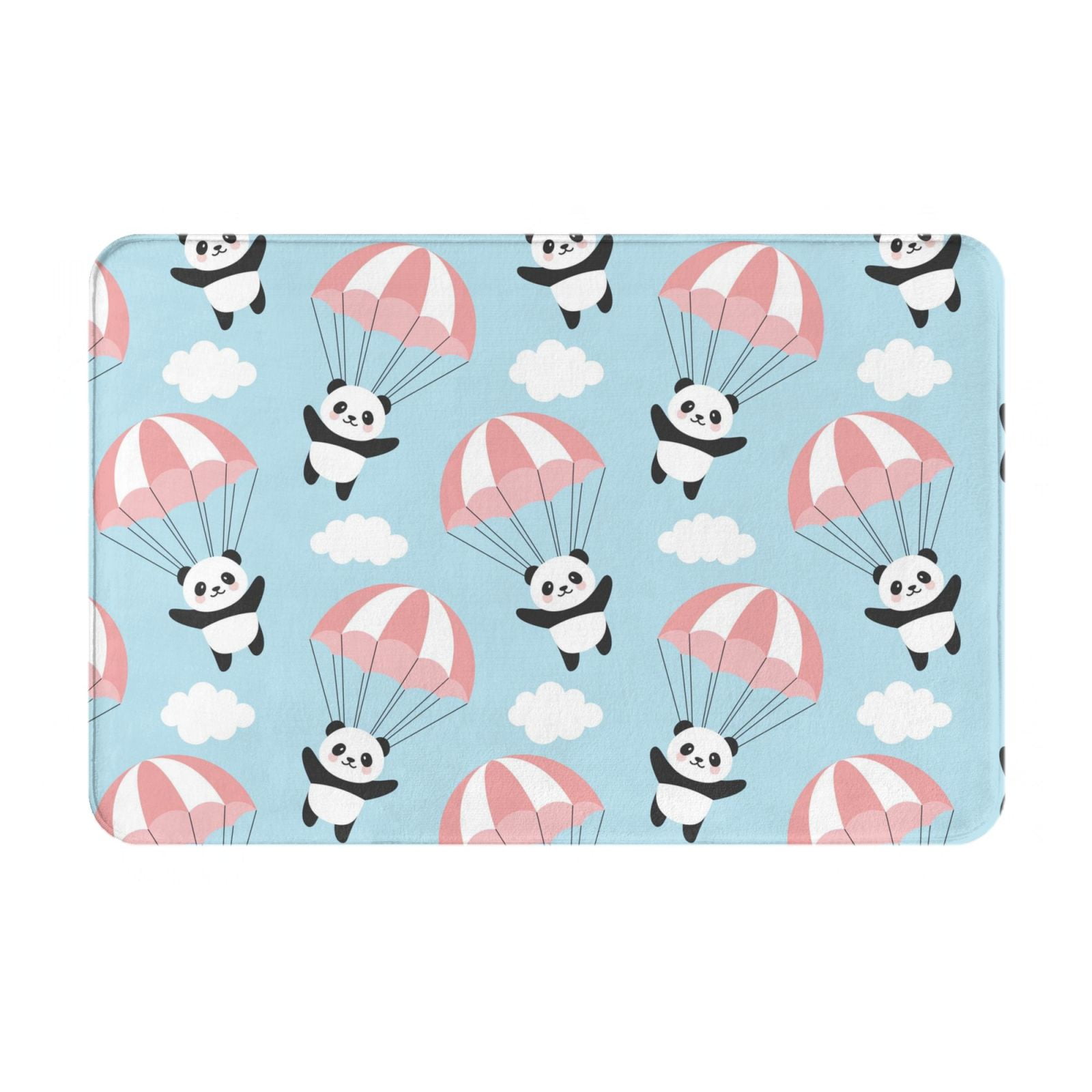 Junzan Cute Panda Flying In The Sky Custom Funny Welcome Doormat ...