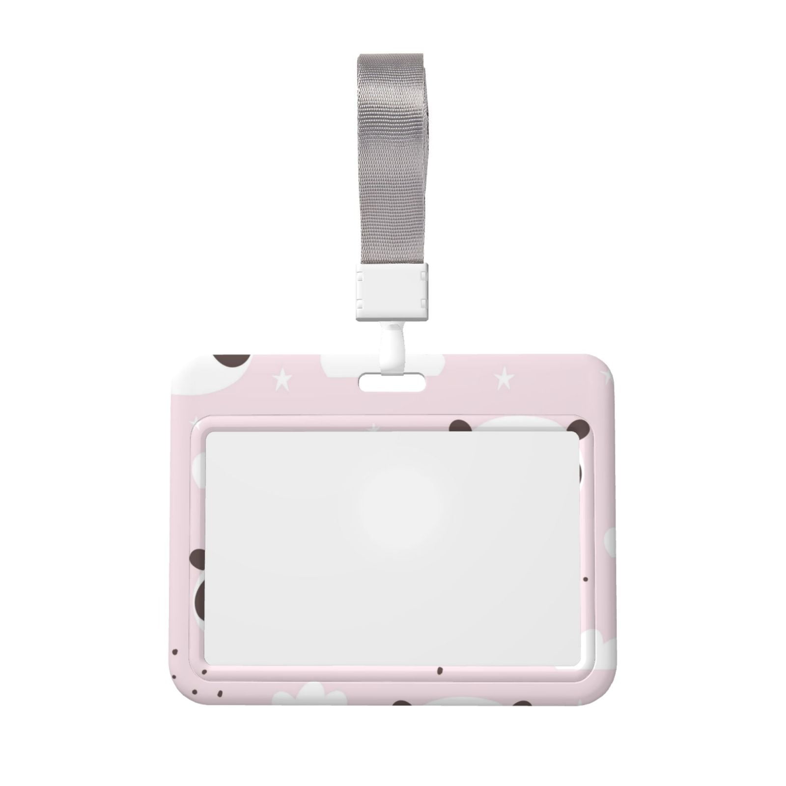 Junzan Cute Panda Id Badge Holder With Windows Key Card Work Badge ...