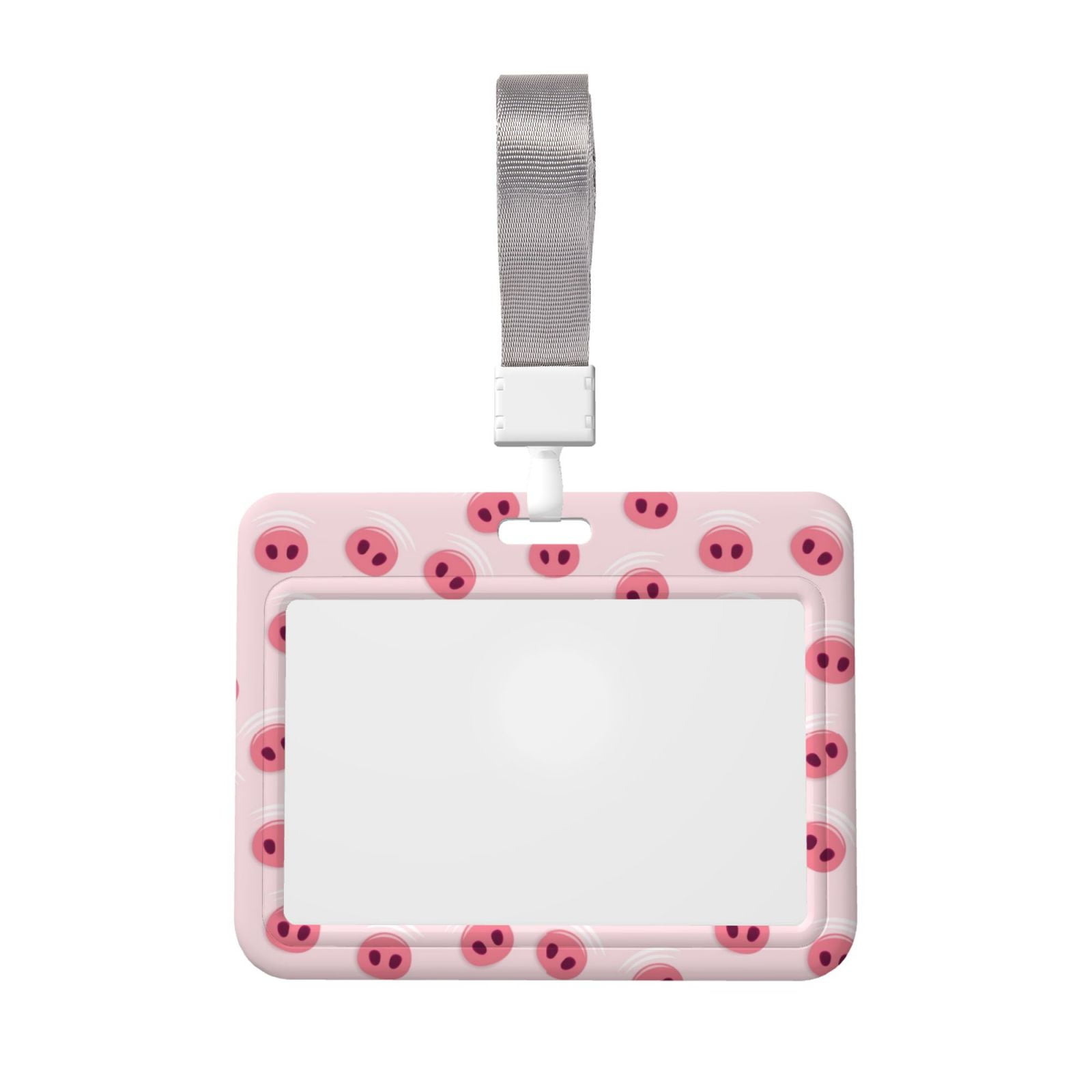 Junzan Cute Pig Nose ID Badge Holder with Windows Key Card Work Badge ...