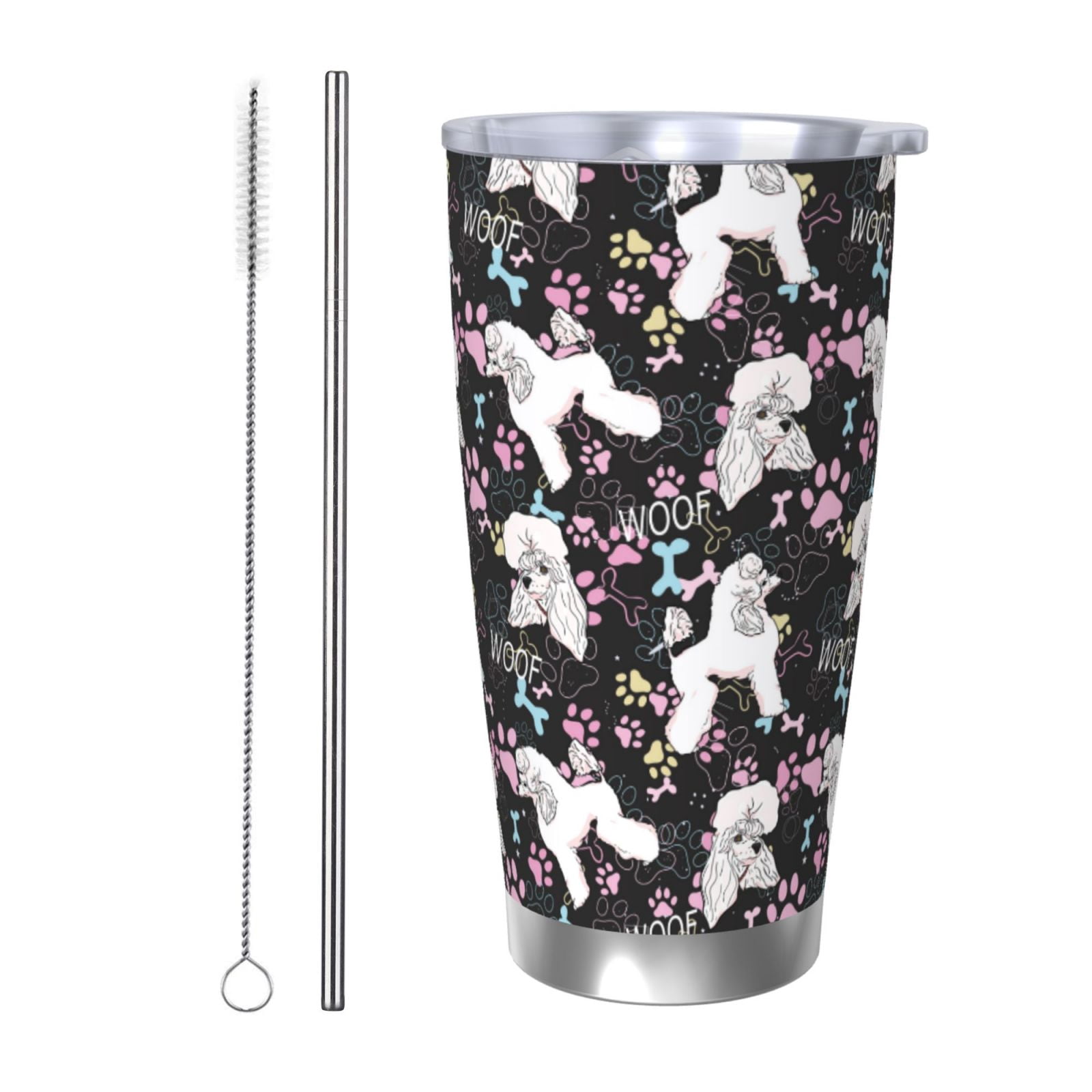 Junzan Cute Poodle Dog for 20oz Stainless Steel Insulated Car Cup with ...