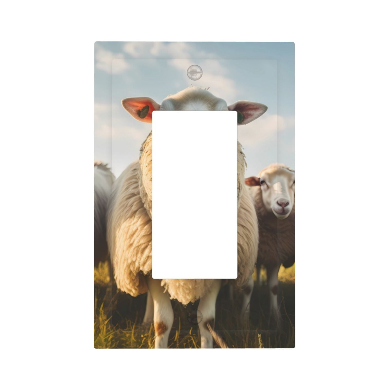 Junzan Cute Prairie Sheep Herd for Electrical Outlet Covers, 5" x 3 ...