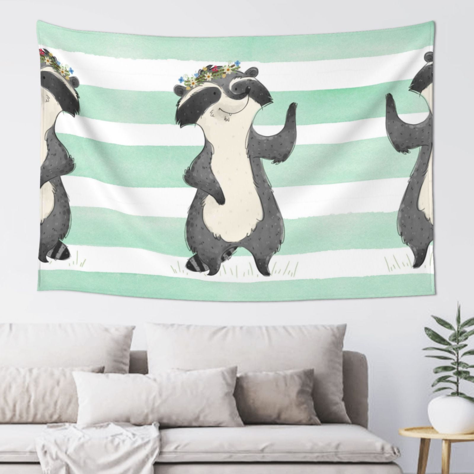 Junzan Cute Raccoon Tapestry Hippie Tapestry For Bedroom Aesthetic ...
