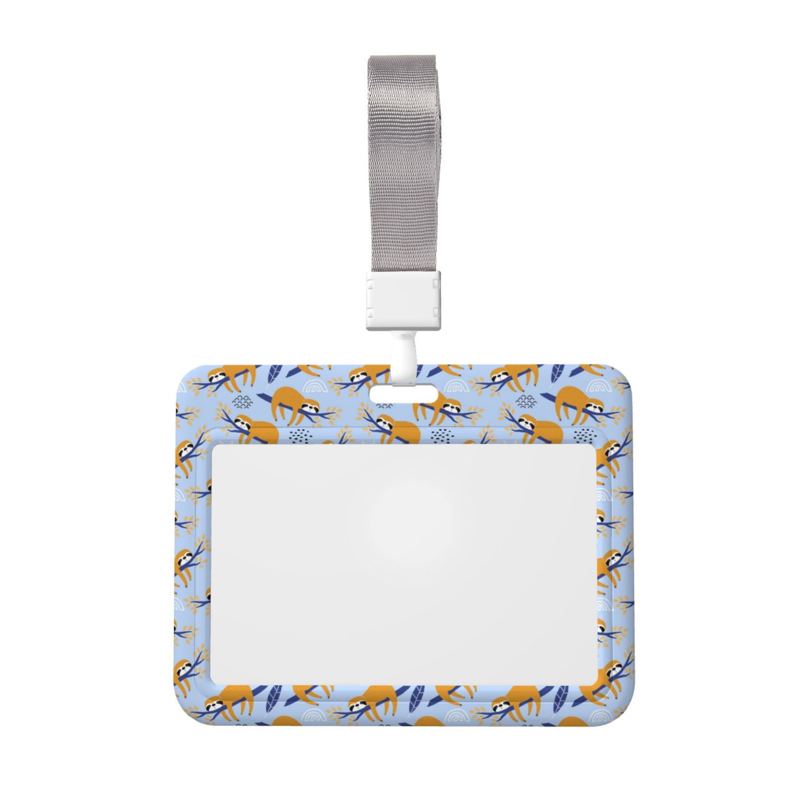 Junzan Cute Sloth ID Badge Holder with Windows Key Card Work Badge ...