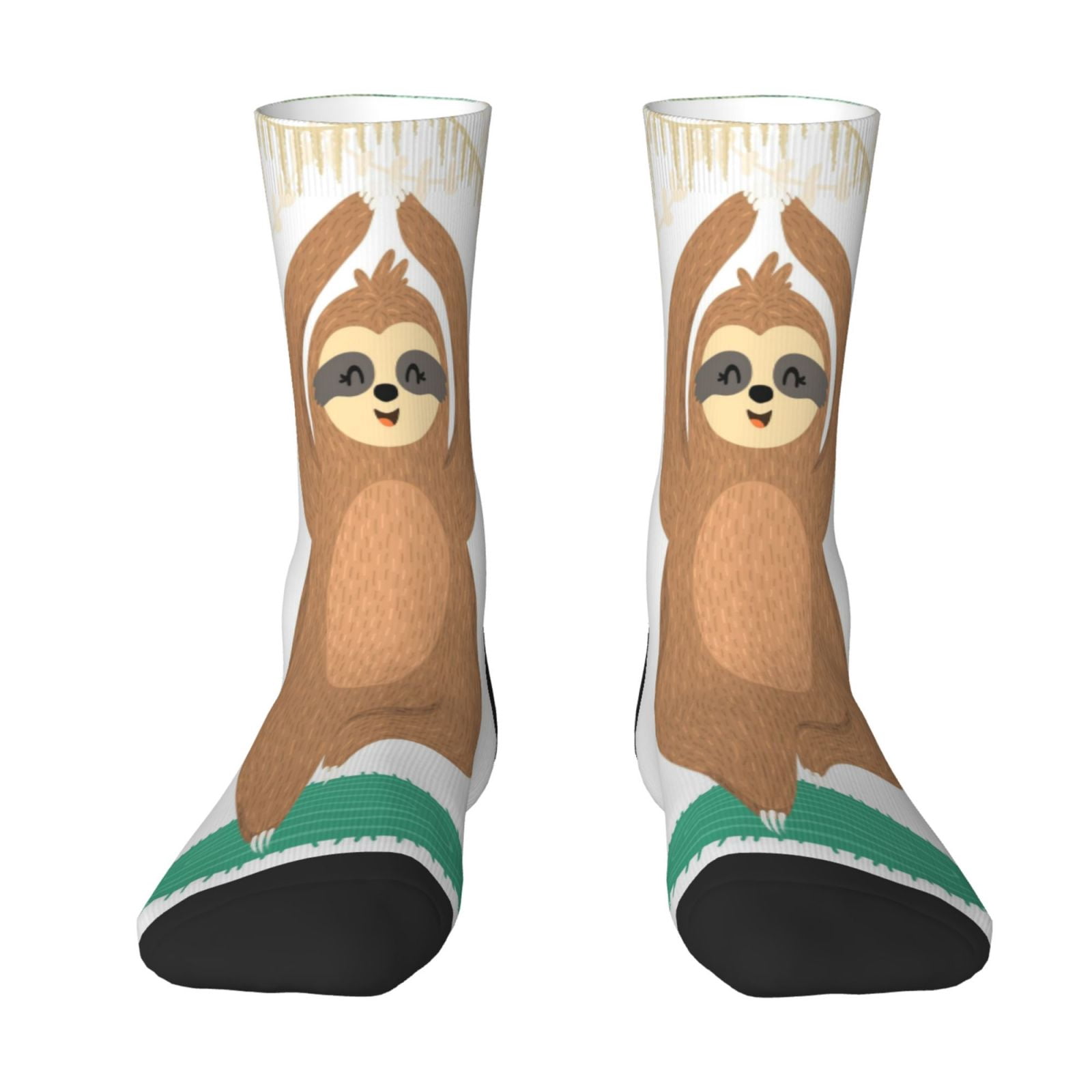 Junzan Cute Sloth In Yoga Pose Tree Mens Funny Socks For Men Women ...