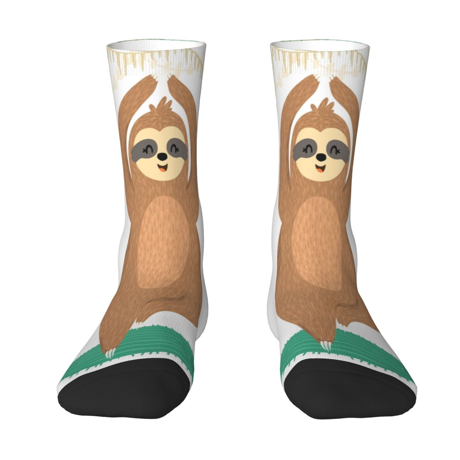 Junzan Cute Sloth In Yoga Pose Tree Mens Funny Socks For Men Women ...