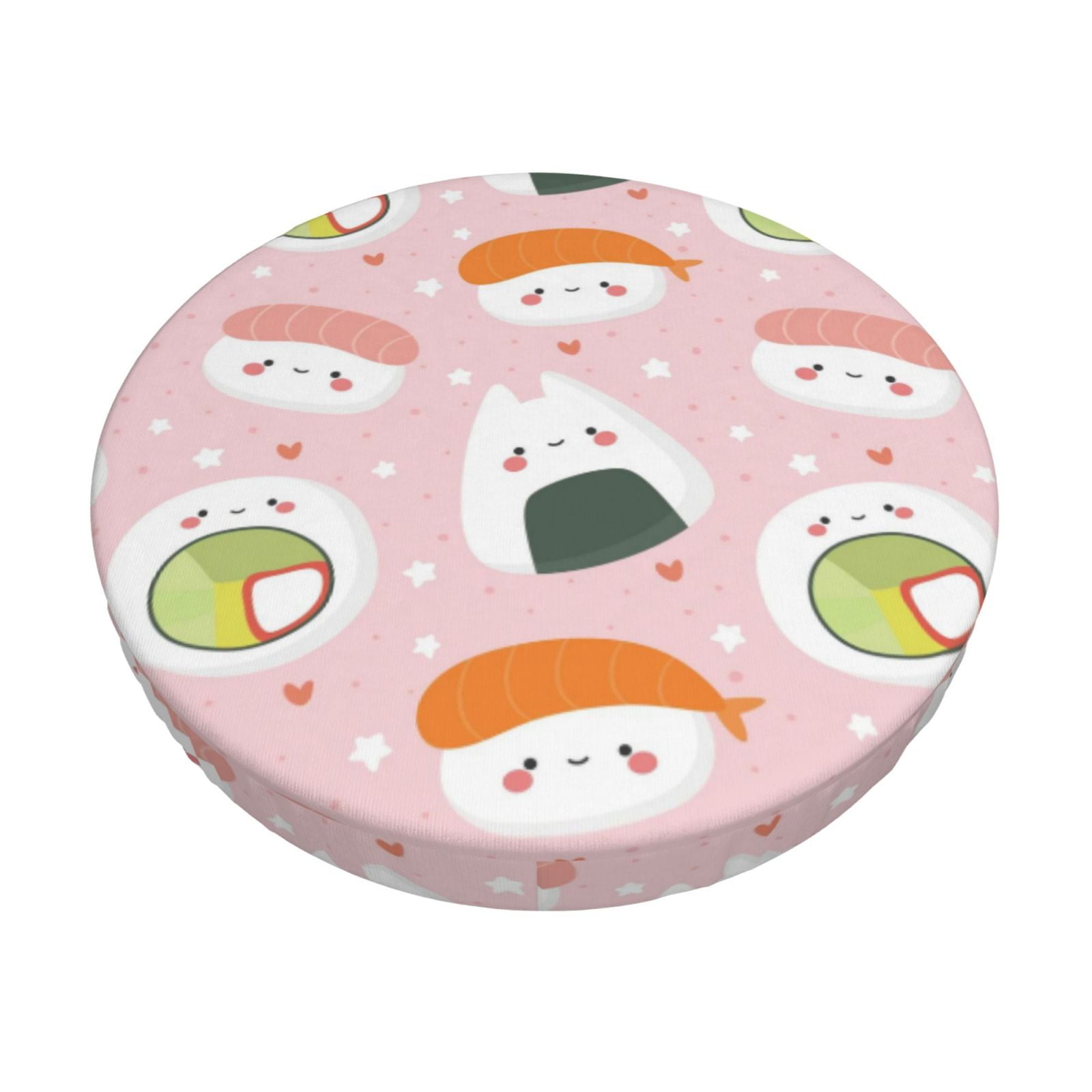 Junzan Cute Sushi Bar Stool Cover Round Seat Cushion With Elastic ...