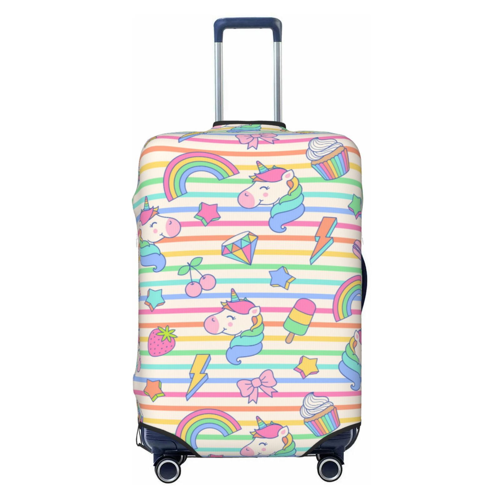 Junzan Cute Unicorn Print Washable Luggage Cover - Fashion Suitcase ...
