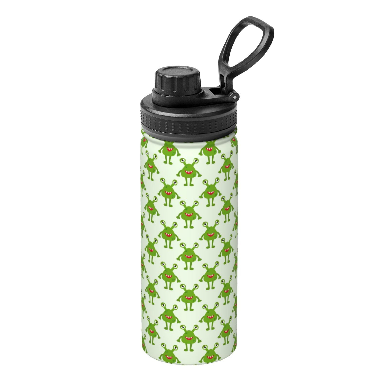 Junzan Cute green monster Pattern 18OZ Stainless Steel Sports Water Cup ...