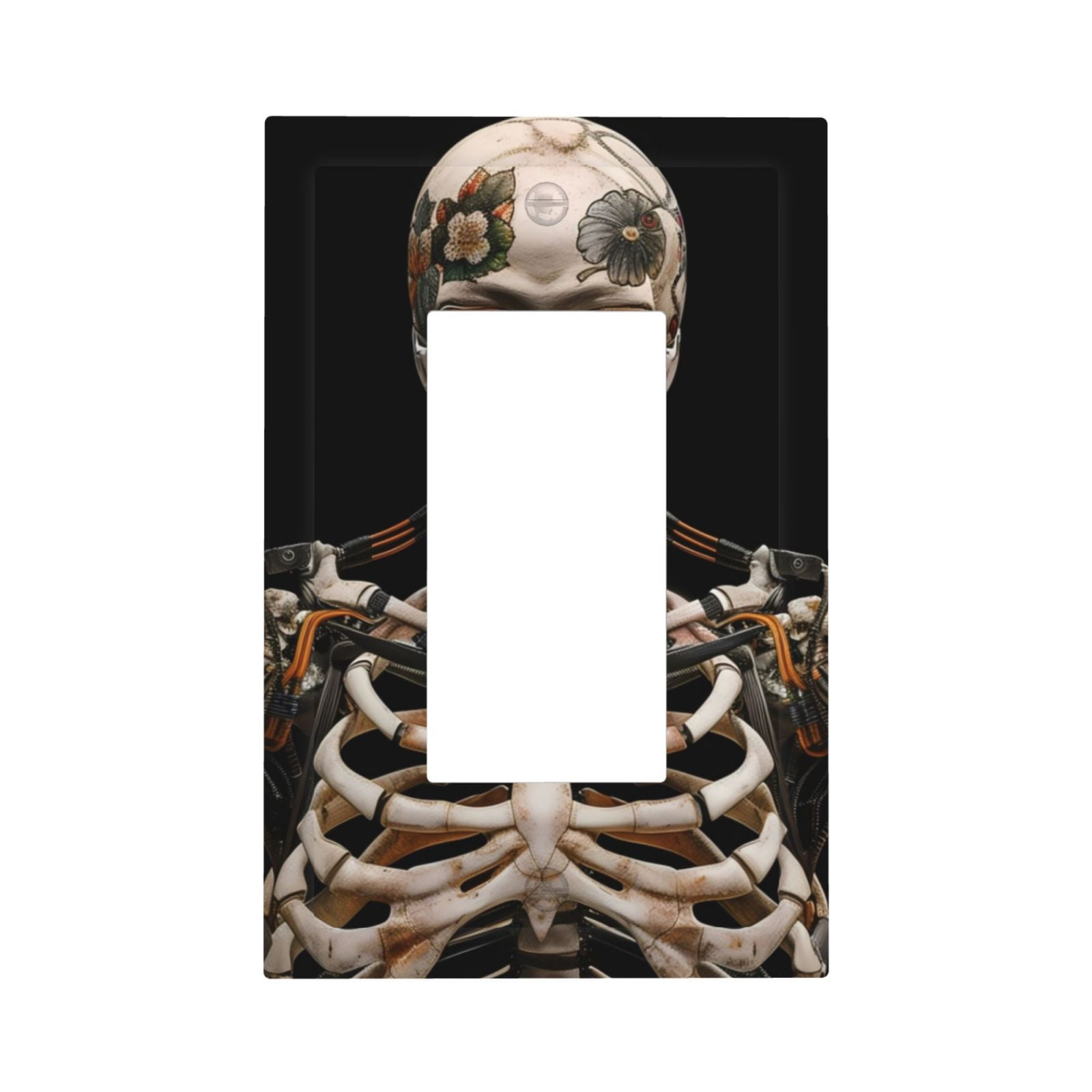 Junzan Cyber Skeleton With Tattoos for Electrical Outlet Covers, 5" x 3 ...