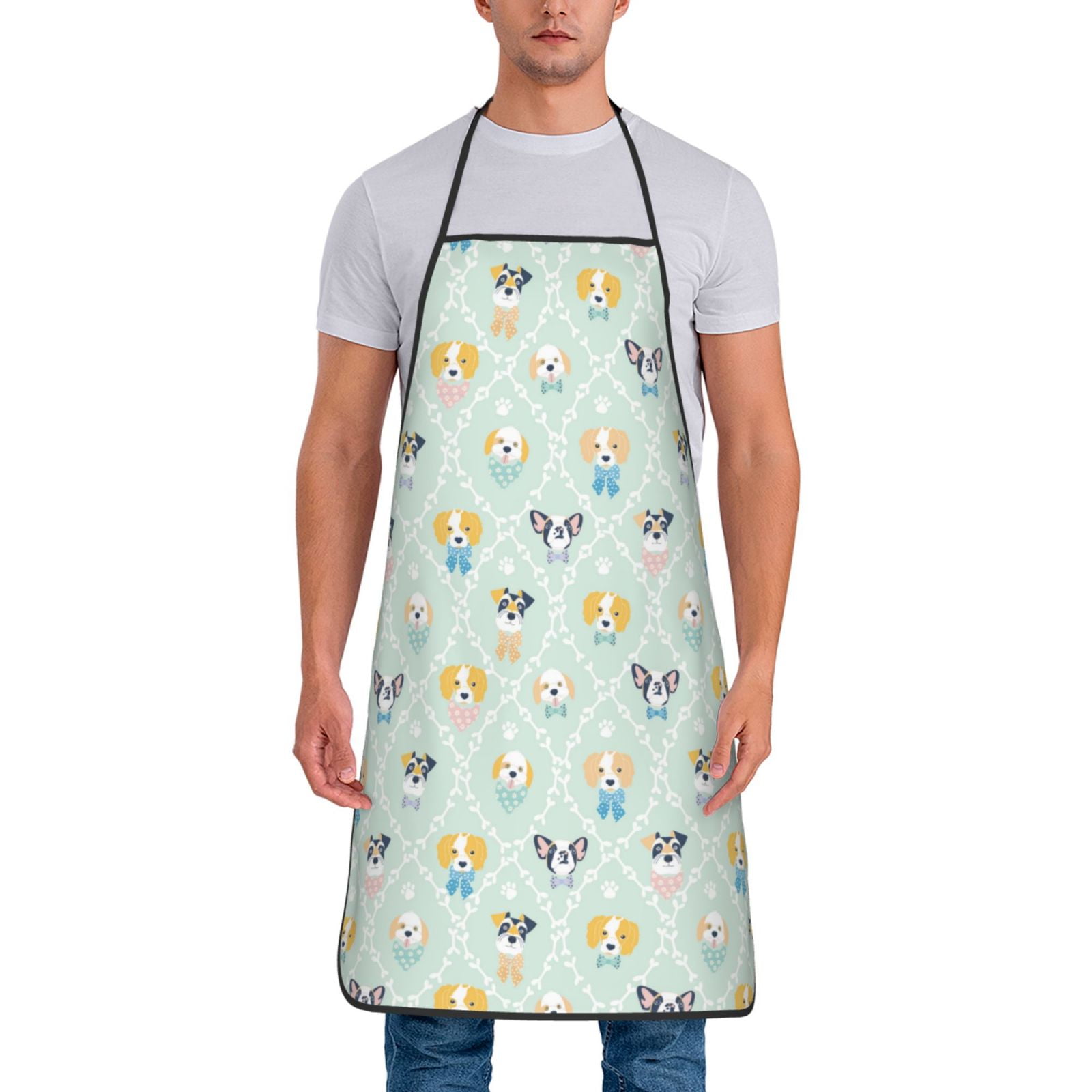 Junzan Different Breeds of Dogs Print Kitchen Cooking Aprons, Chef ...