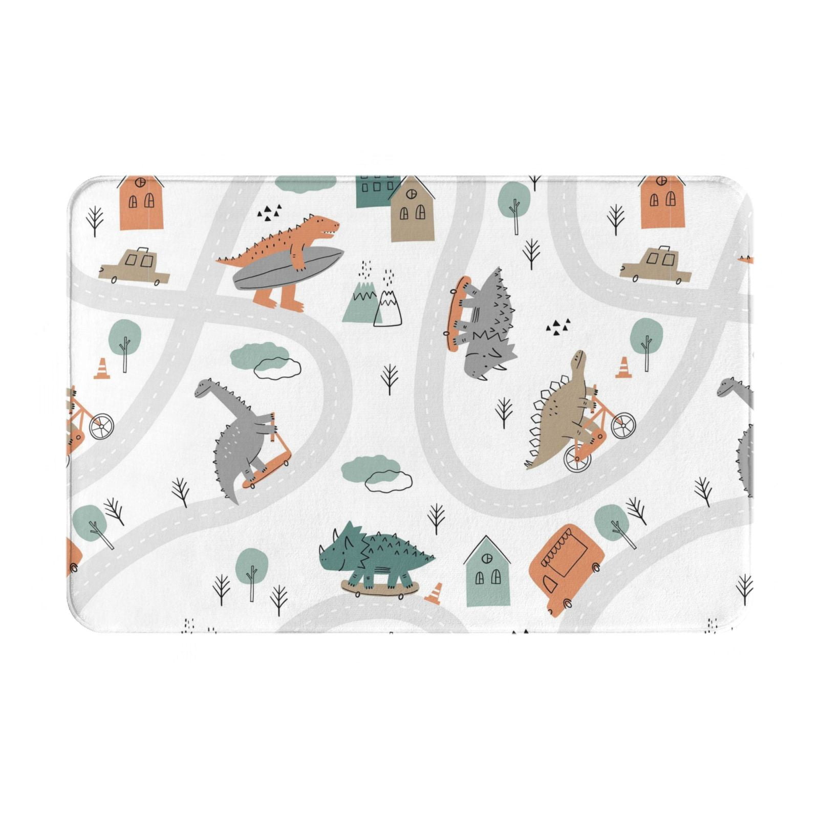 Junzan Dino On A Skateboard Surf Custom Funny Welcome Doormat ...