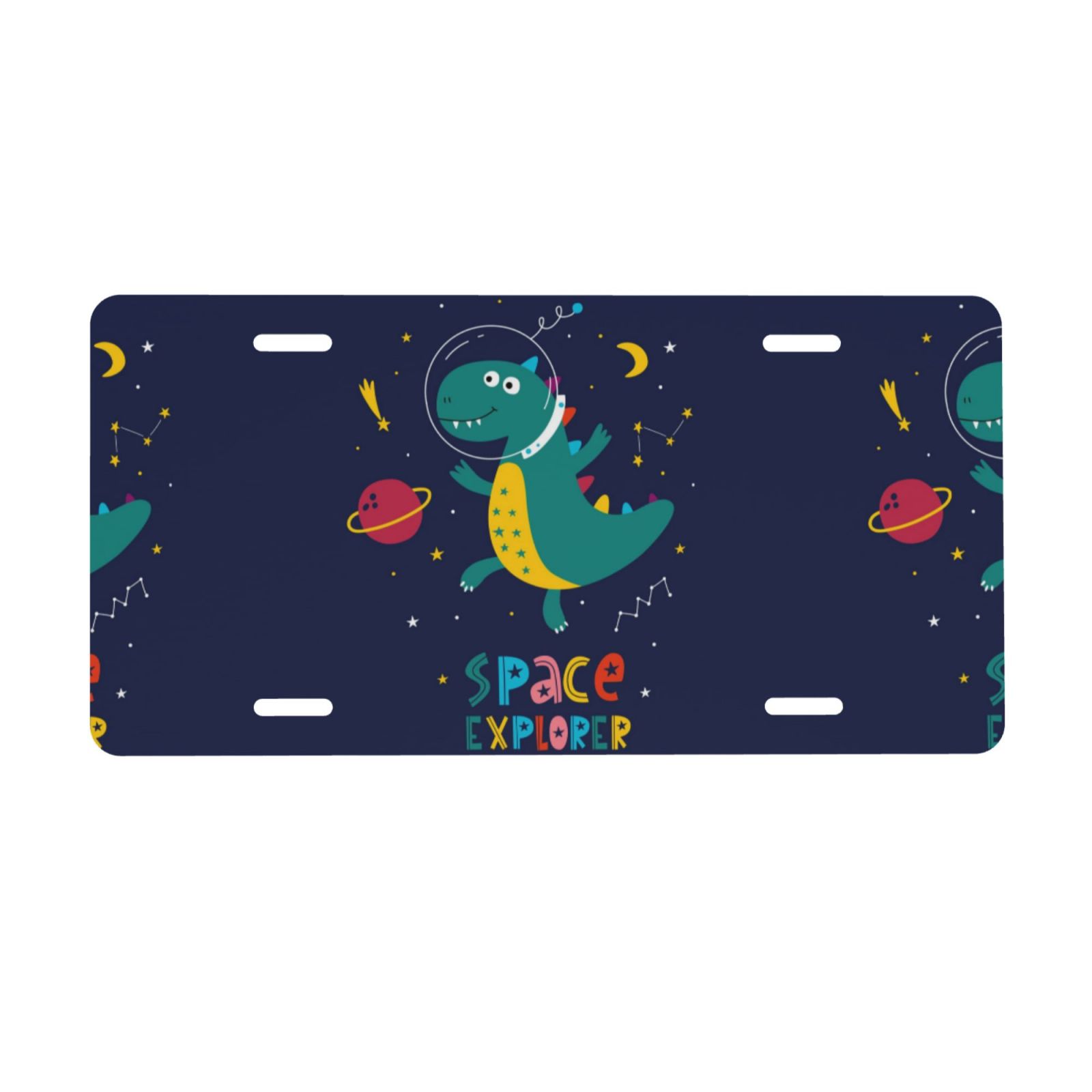 Junzan Dinosau Space Explorer Front License Plate Covers Decorative Car ...