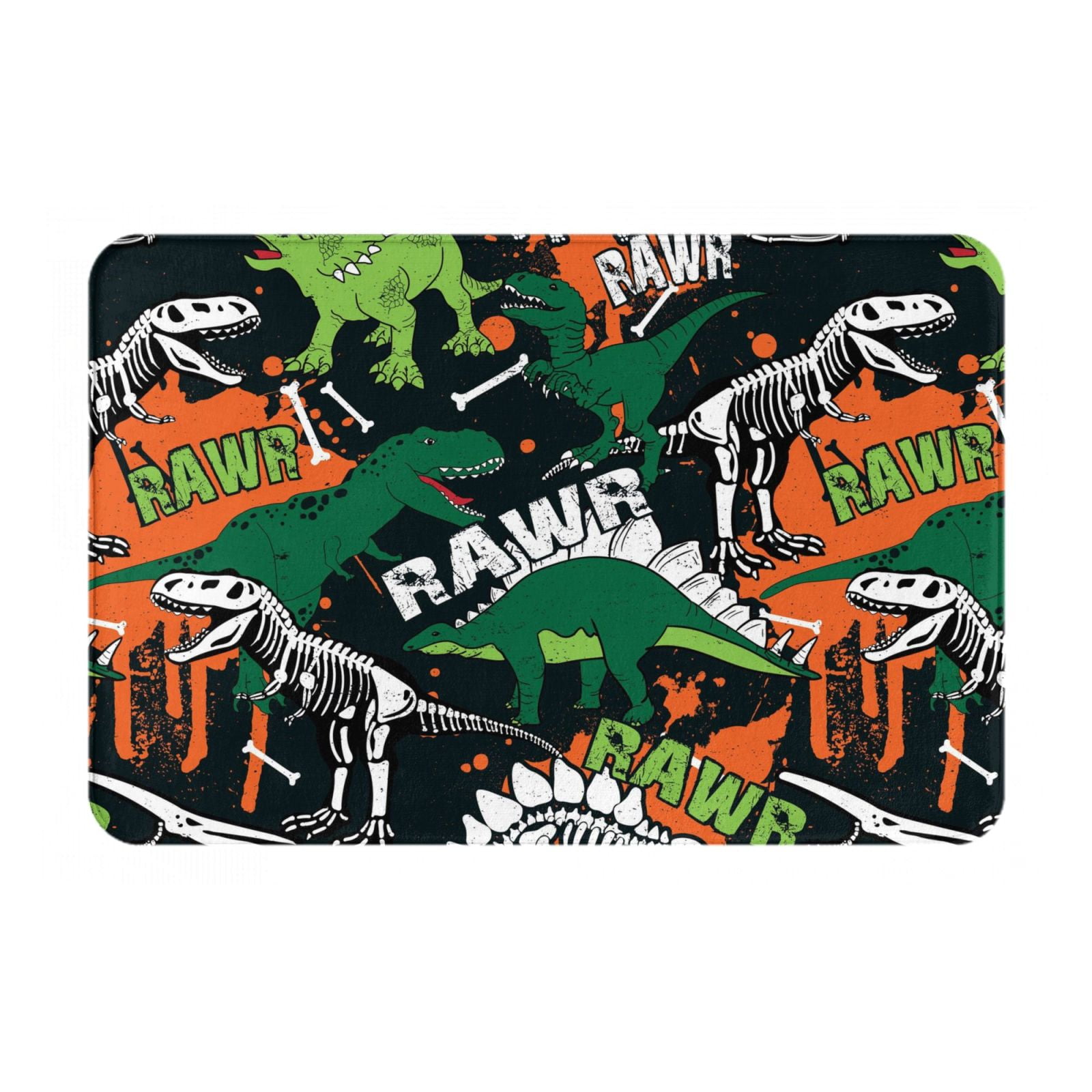 Junzan Dinosaur Skeleton Custom Funny Welcome Doormat Personalized Door ...