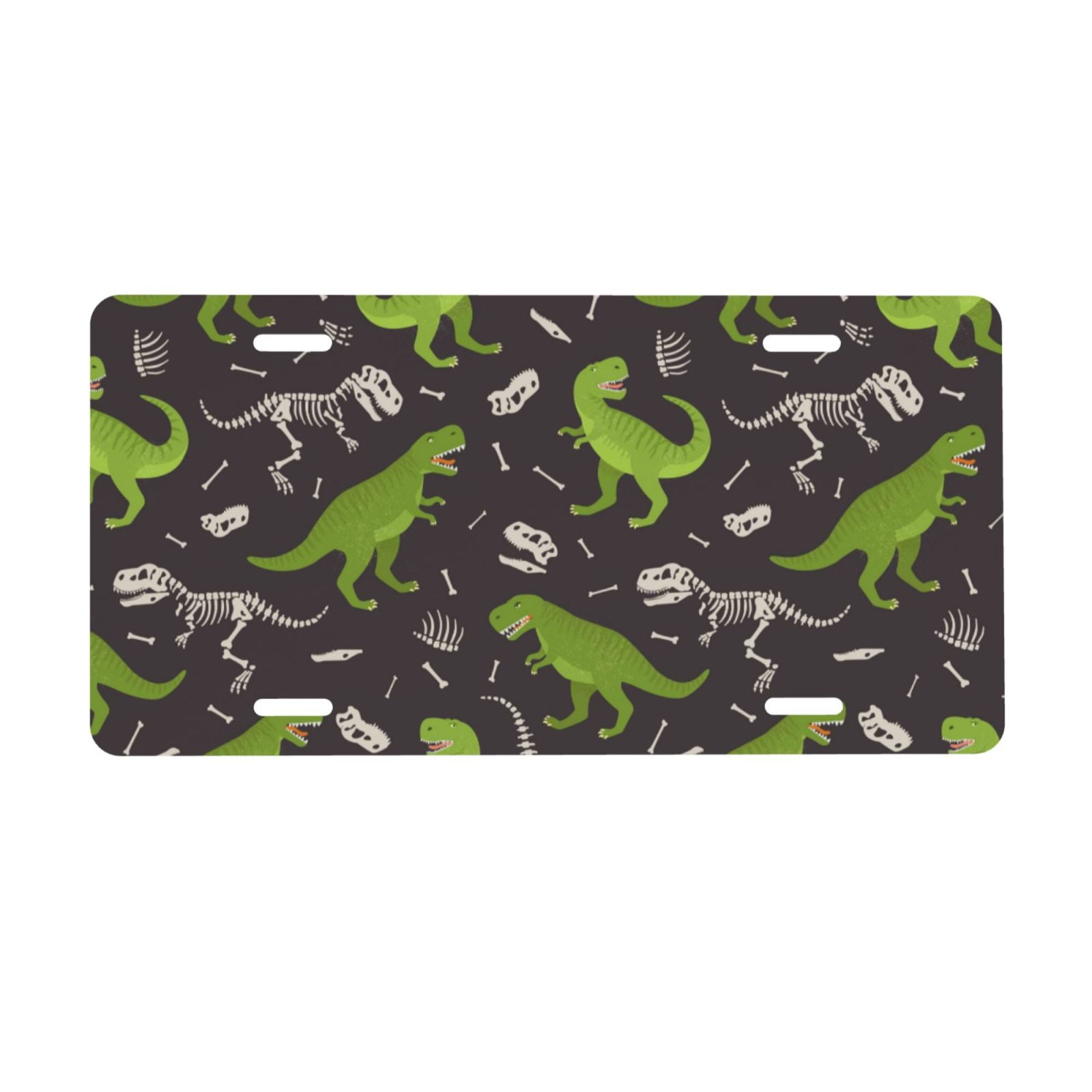 Junzan Dinosaur Skeleton Front License Plate Covers Decorative Car ...