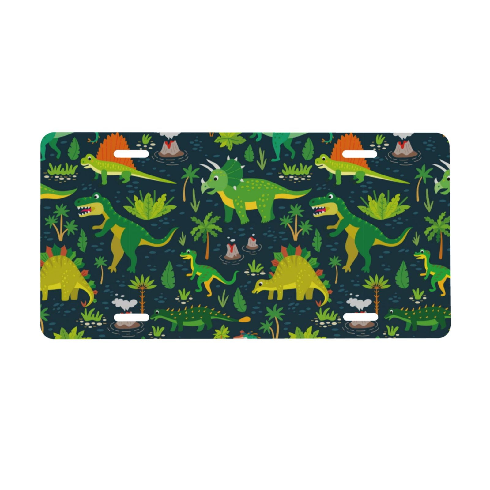 Junzan Dinosaurs Front License Plate Covers Decorative Car Metal Plates ...
