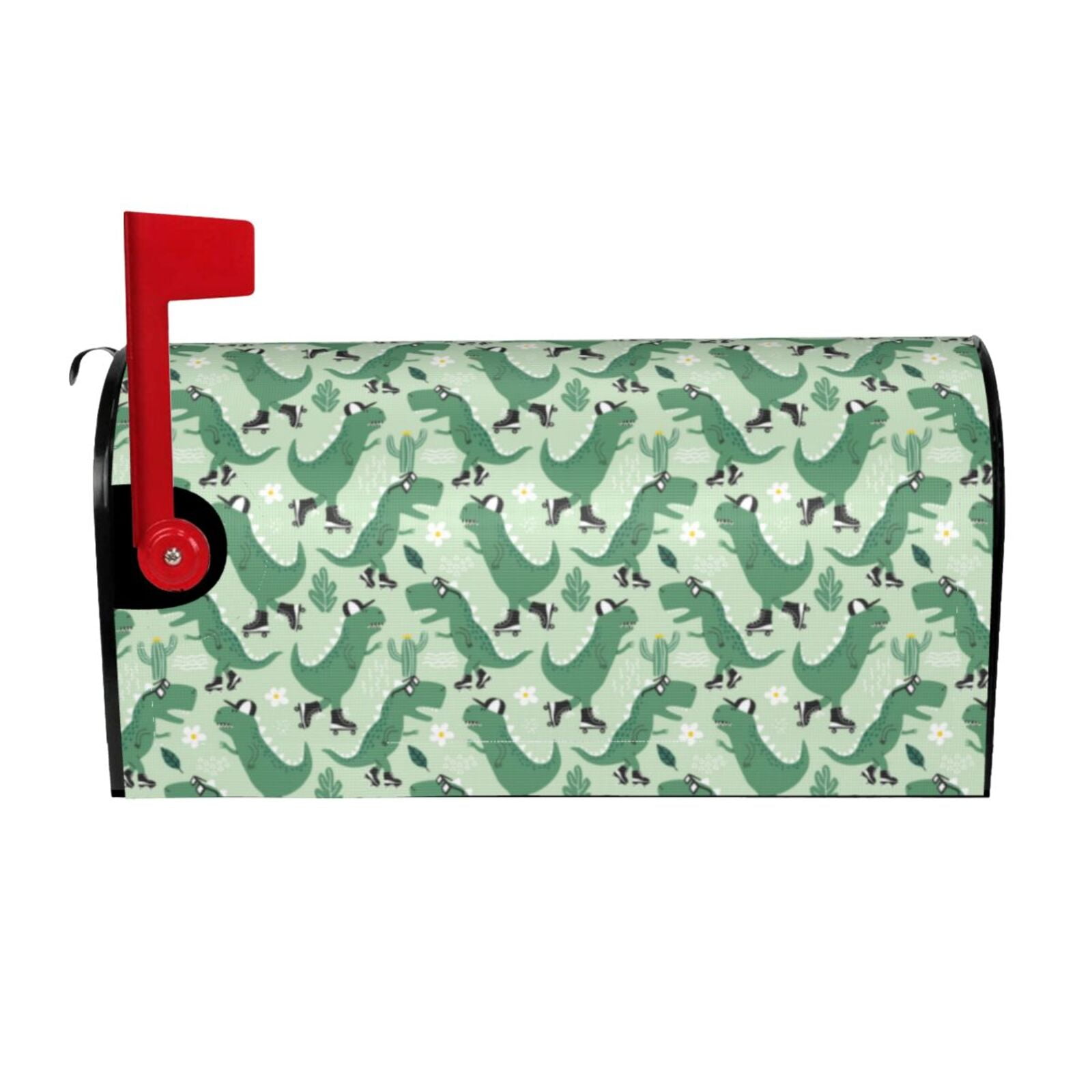 Junzan Dinosaurs on Roller Skater Pattern Mailbox Covers,Magnetic ...