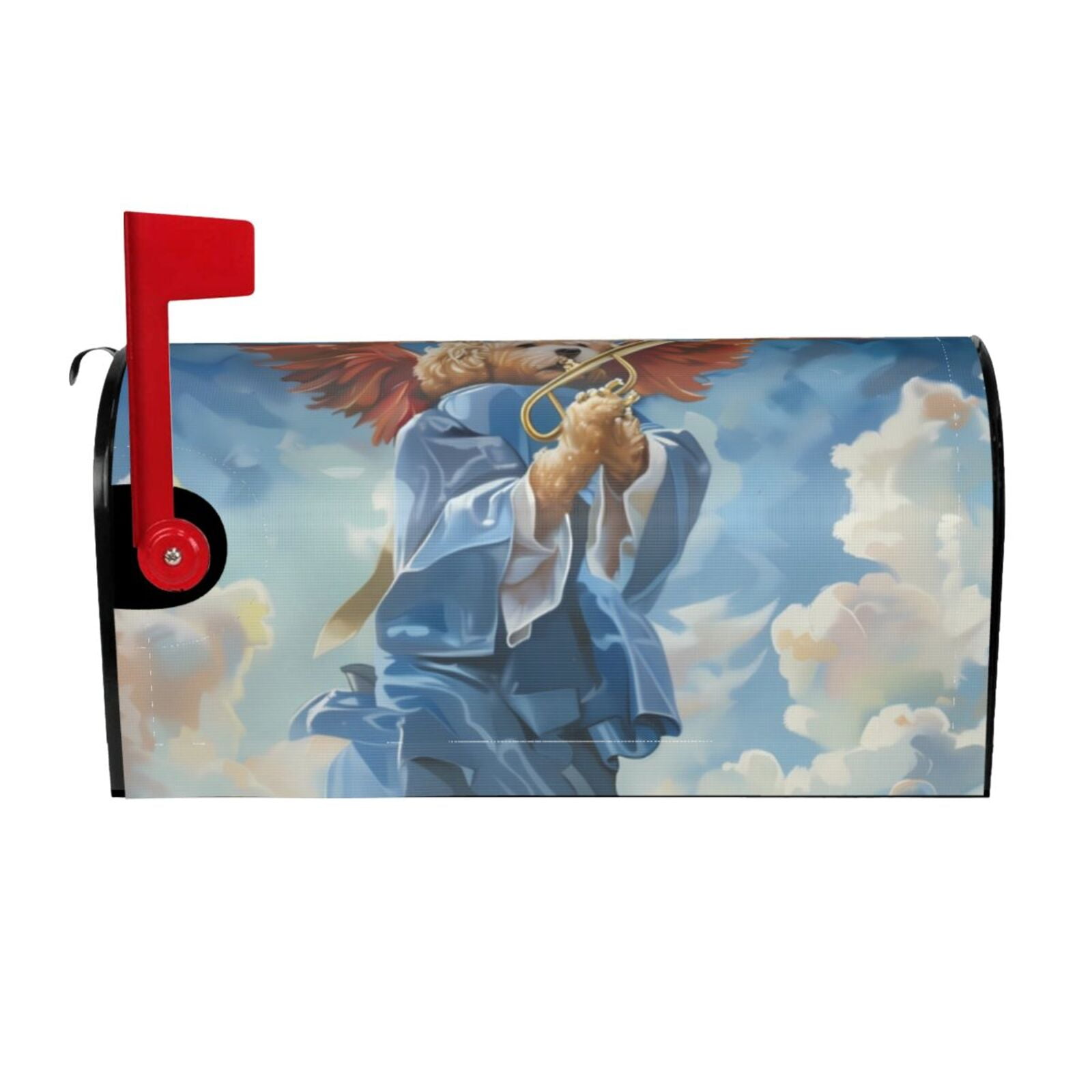 Junzan Dog Angel Ascension Pattern Mailbox Covers,Magnetic Mailbox ...