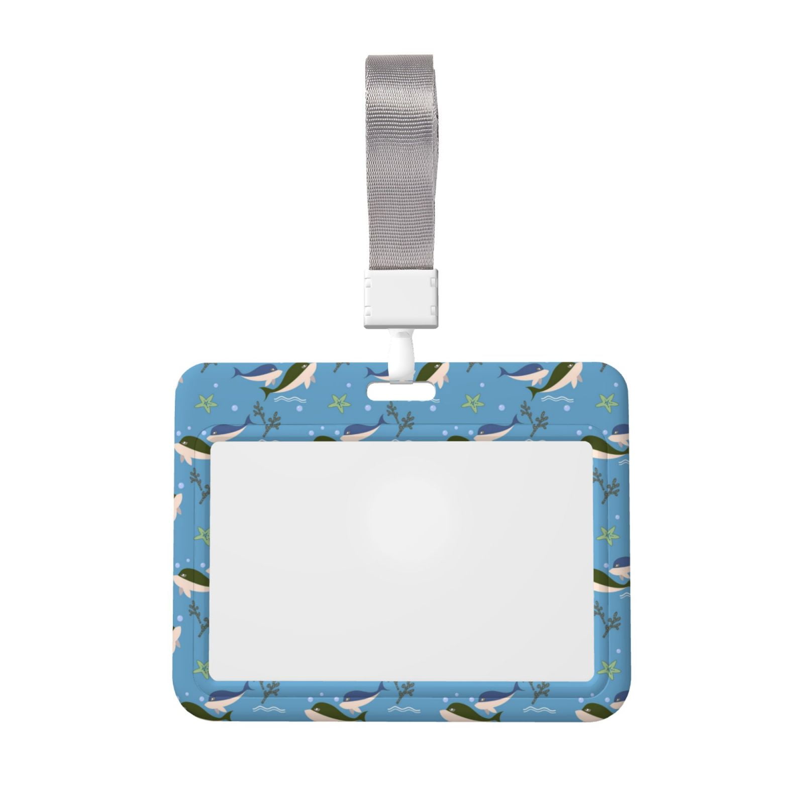 Junzan Dolphin Lovers ID Badge Holder with Windows Key Card Work Badge ...