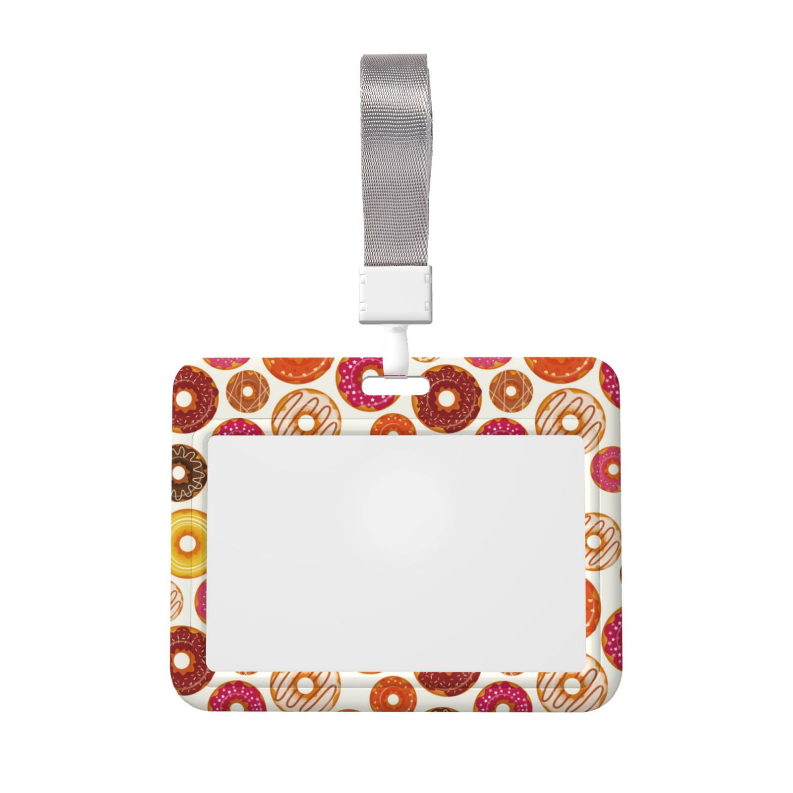 Junzan Donut ID Badge Holder with Windows Key Card Work Badge Sleeve ...
