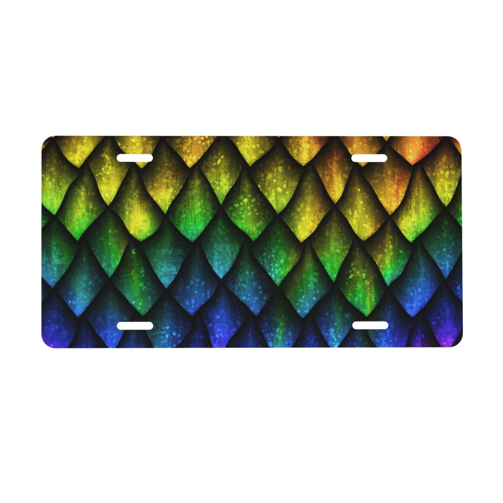 Junzan Dragon Scales Front License Plate Covers Decorative Car Metal ...