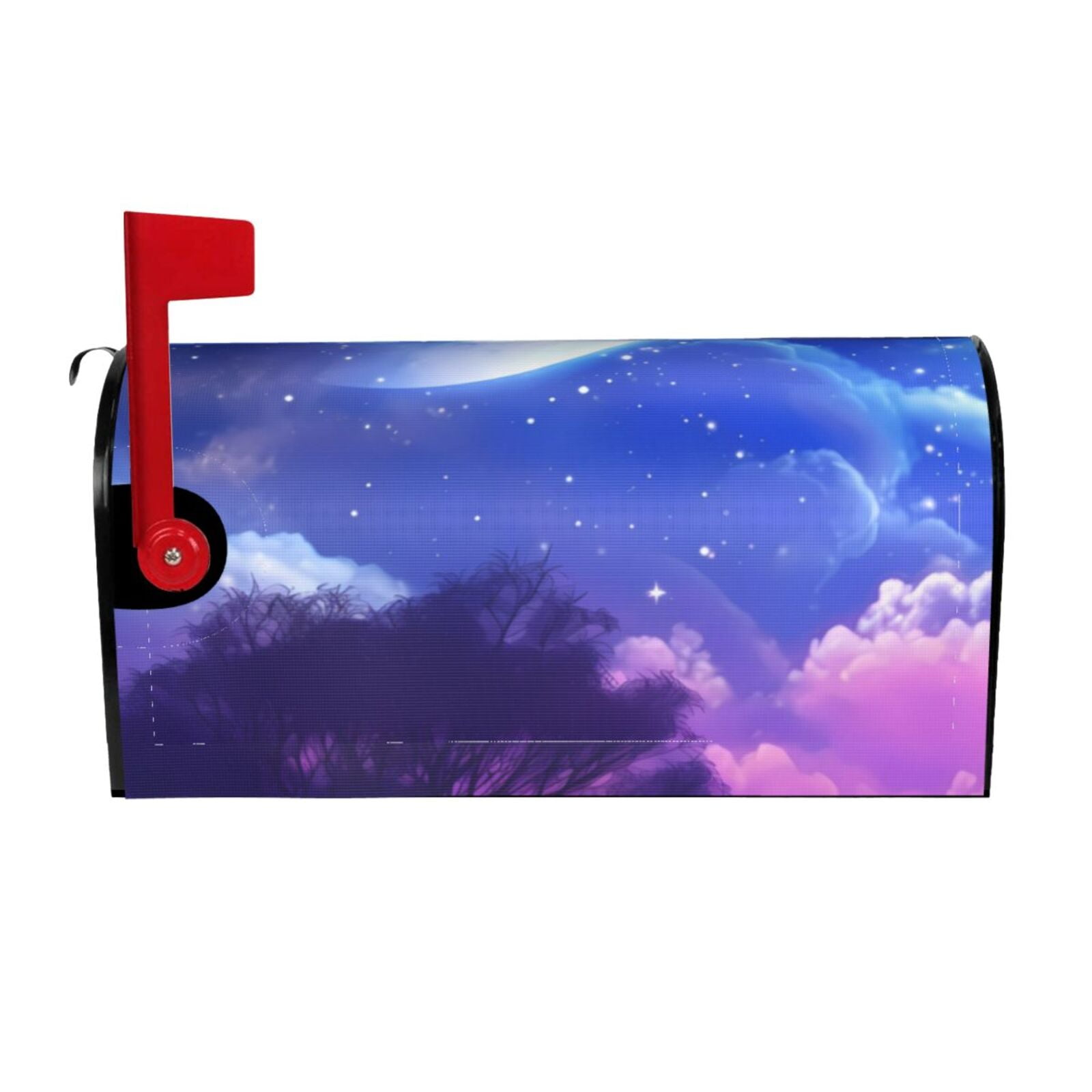 Junzan Dreamy Colorful Starry Sky Pattern Mailbox Covers,Magnetic ...