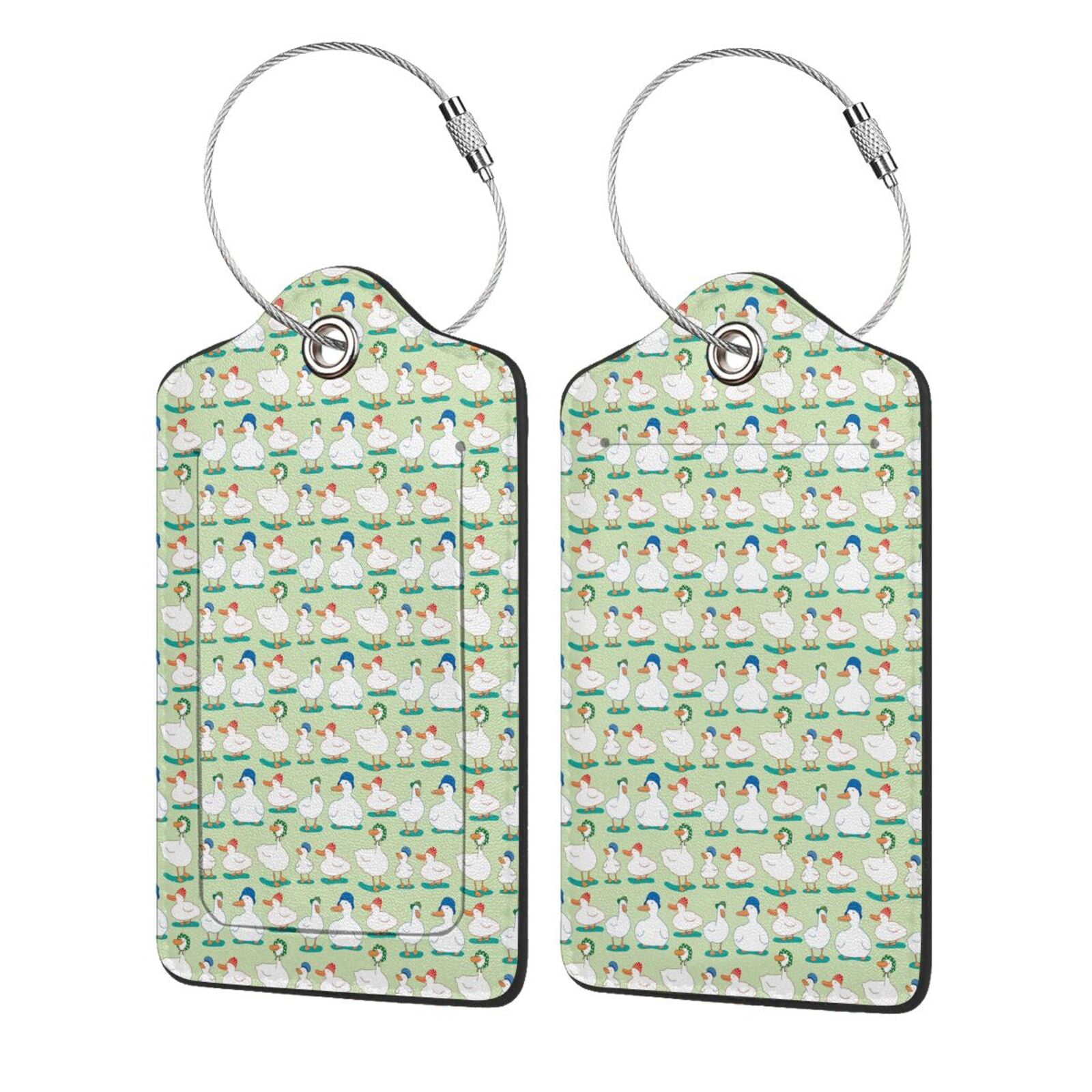 Junzan Duck for Luggage Tags,Leather Luggage Tags for Suitcases Travel ...