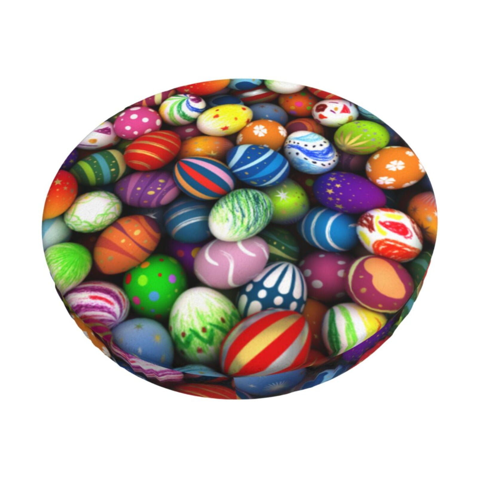 Junzan Easter Eggs2 Bar Stool Cover Round Seat Cushion With Elastic ...