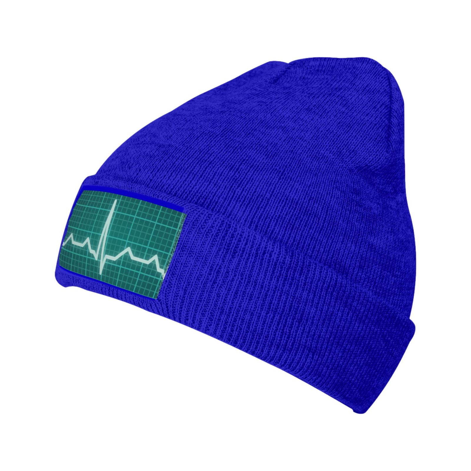 Junzan Ecg Wave Mens Winter Hats Thick Knit Cuff Beanie Cap Beanie Hat ...