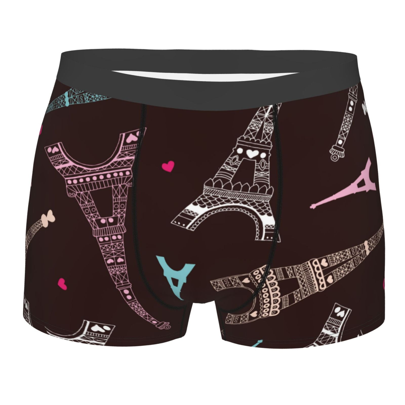 Junzan Eiffel Tower Mens Underwear Boxer Briefs For Men’s - Large ...
