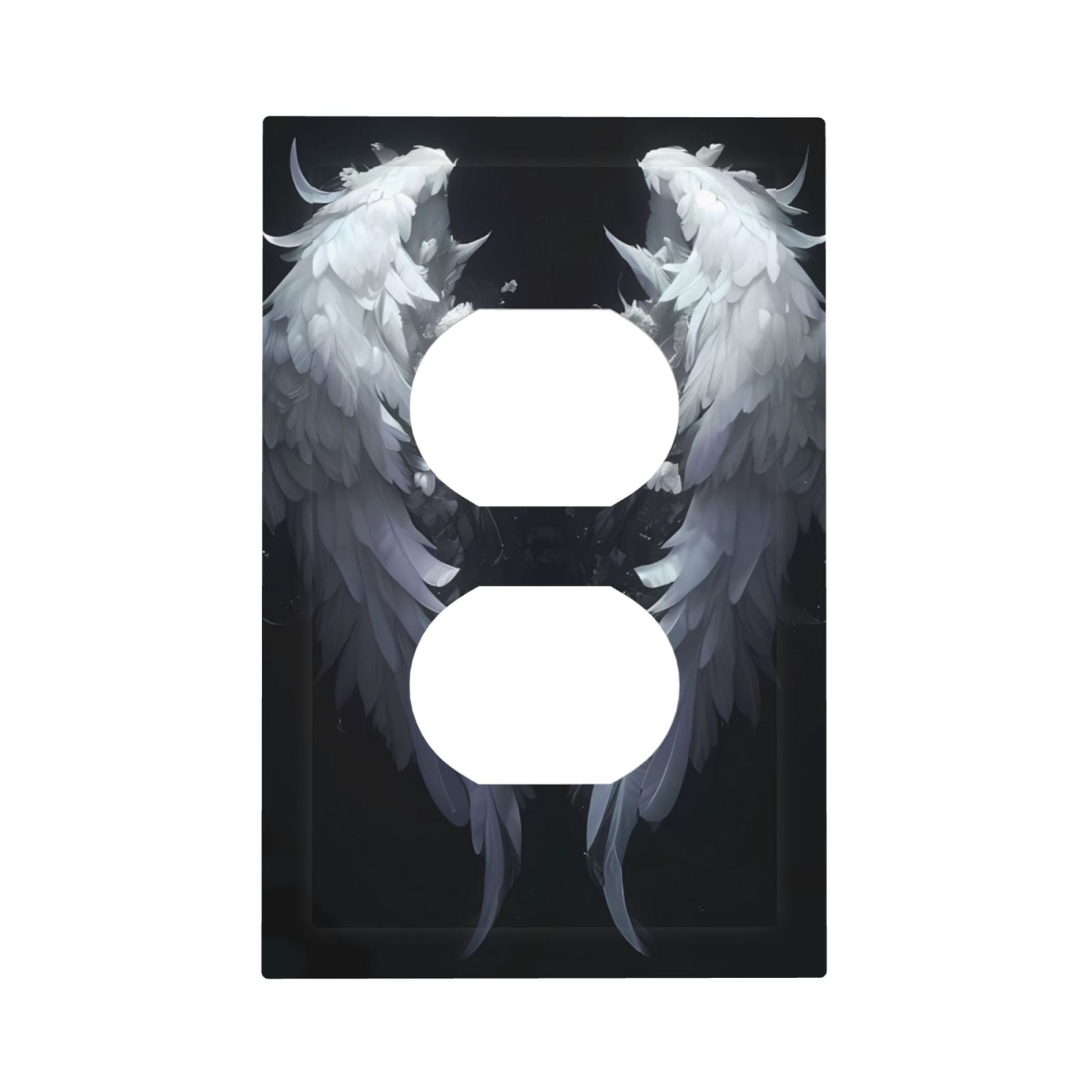 Junzan Elegant Feathered Floral Wings for Electrical Outlet Covers, 5 ...