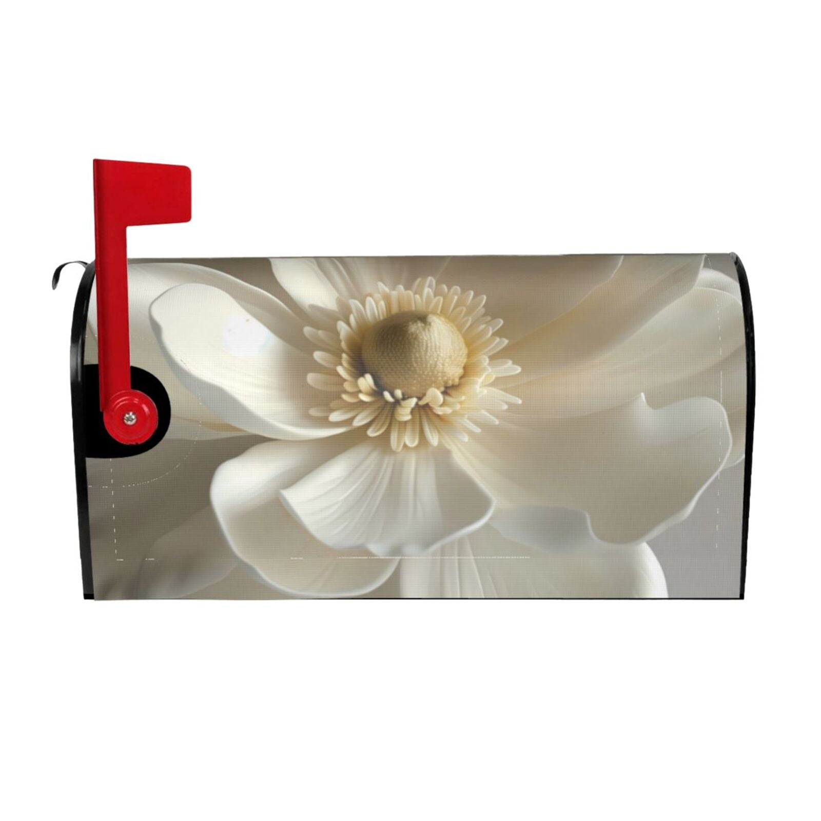 Junzan Elegant Ivory Flower Pattern Mailbox Covers,Magnetic Mailbox ...
