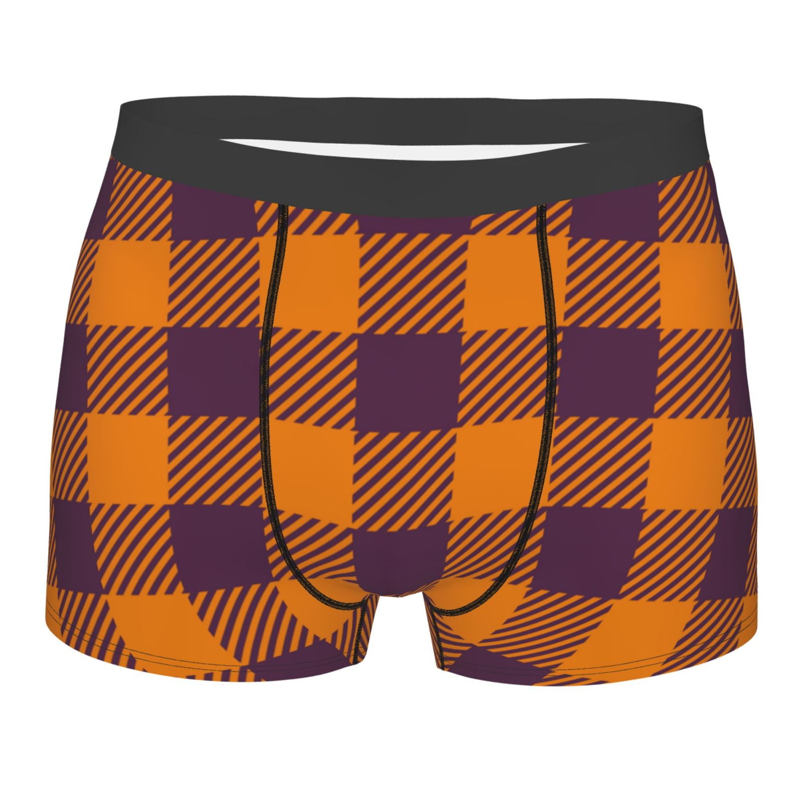 Junzan Fall Buffalo Plaid Mens Underwear Boxer Briefs For Men’s - Large ...