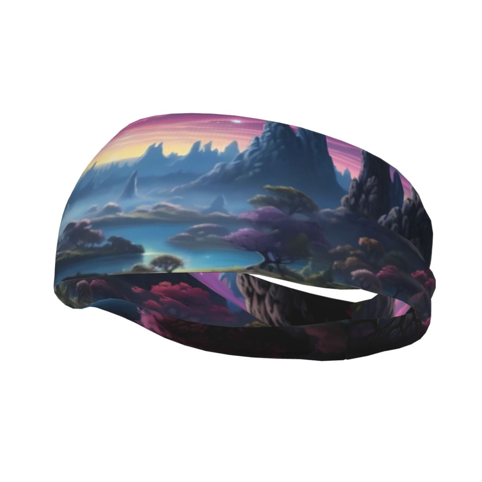 Junzan Fantasy Landscape Starry Night for Sweatbands Sports Headband ...