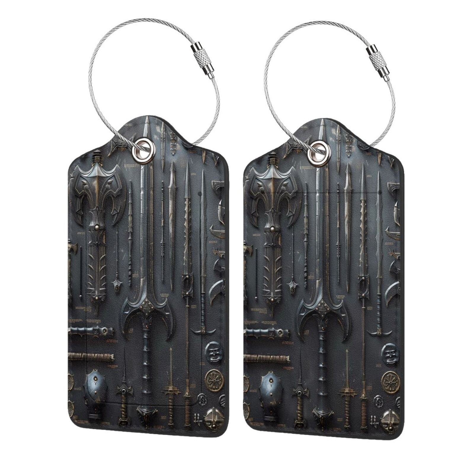 Junzan Fantasy Medieval Weaponry for Luggage Tags,Leather Luggage Tags ...