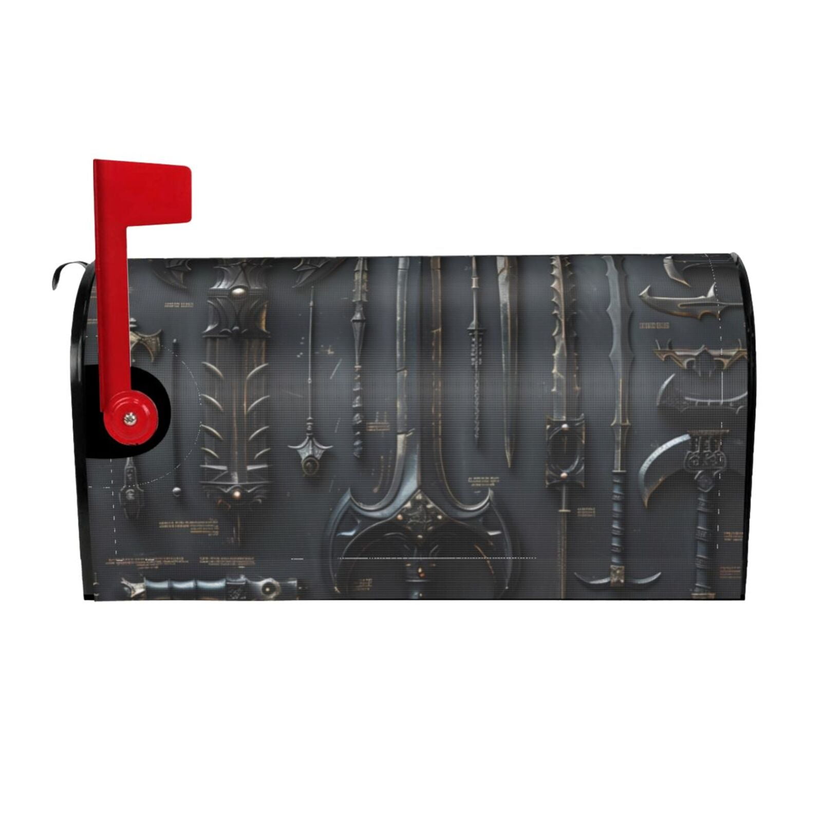 Junzan Fantasy Medieval Weaponry Pattern Mailbox Covers,Magnetic ...