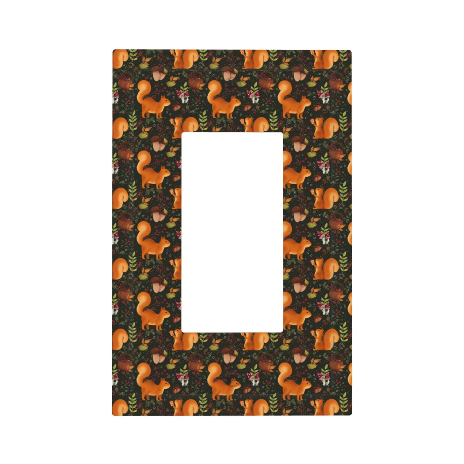 Junzan Festive Squirrels Dark Forest for Electrical Outlet Covers, 5" x ...
