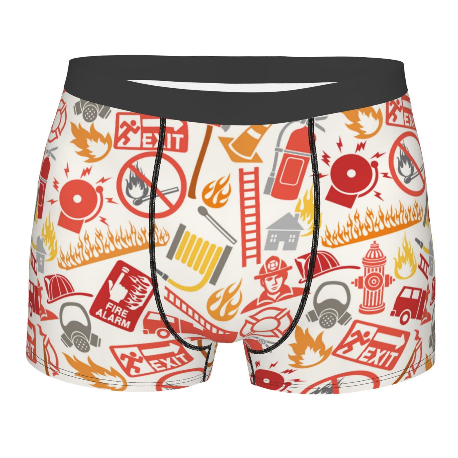 Junzan Firefighter Icons Mens Underwear Boxer Briefs For Men’s - Medium ...