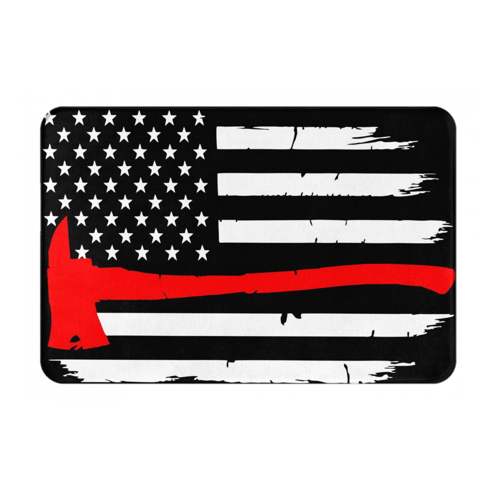 Junzan Firefighters Usa Flag Custom Funny Welcome Doormat Personalized ...