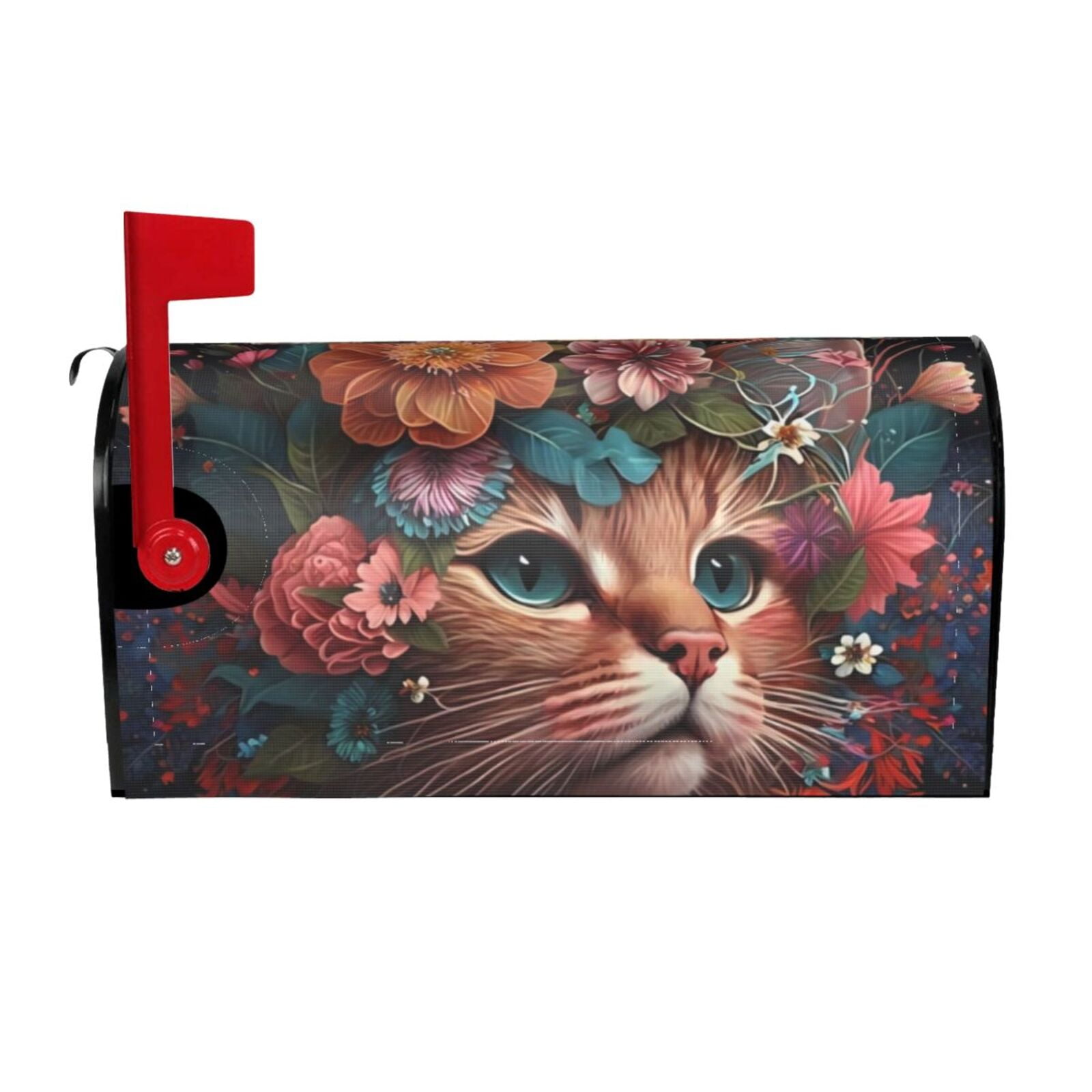 Junzan Flower Crown Cat Pattern Mailbox Covers,Magnetic Mailbox ...