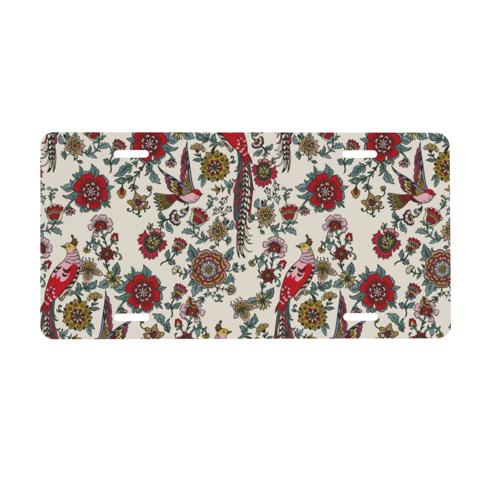 Junzan Flowers And Birds Front License Plate Covers Decorative Car ...