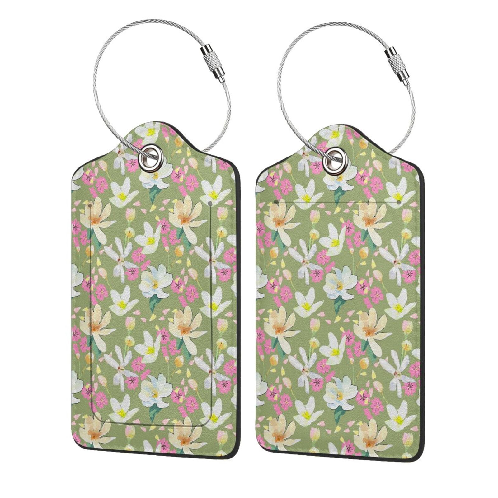 Junzan Flowers And Buds for Luggage Tags,Leather Luggage Tags for ...