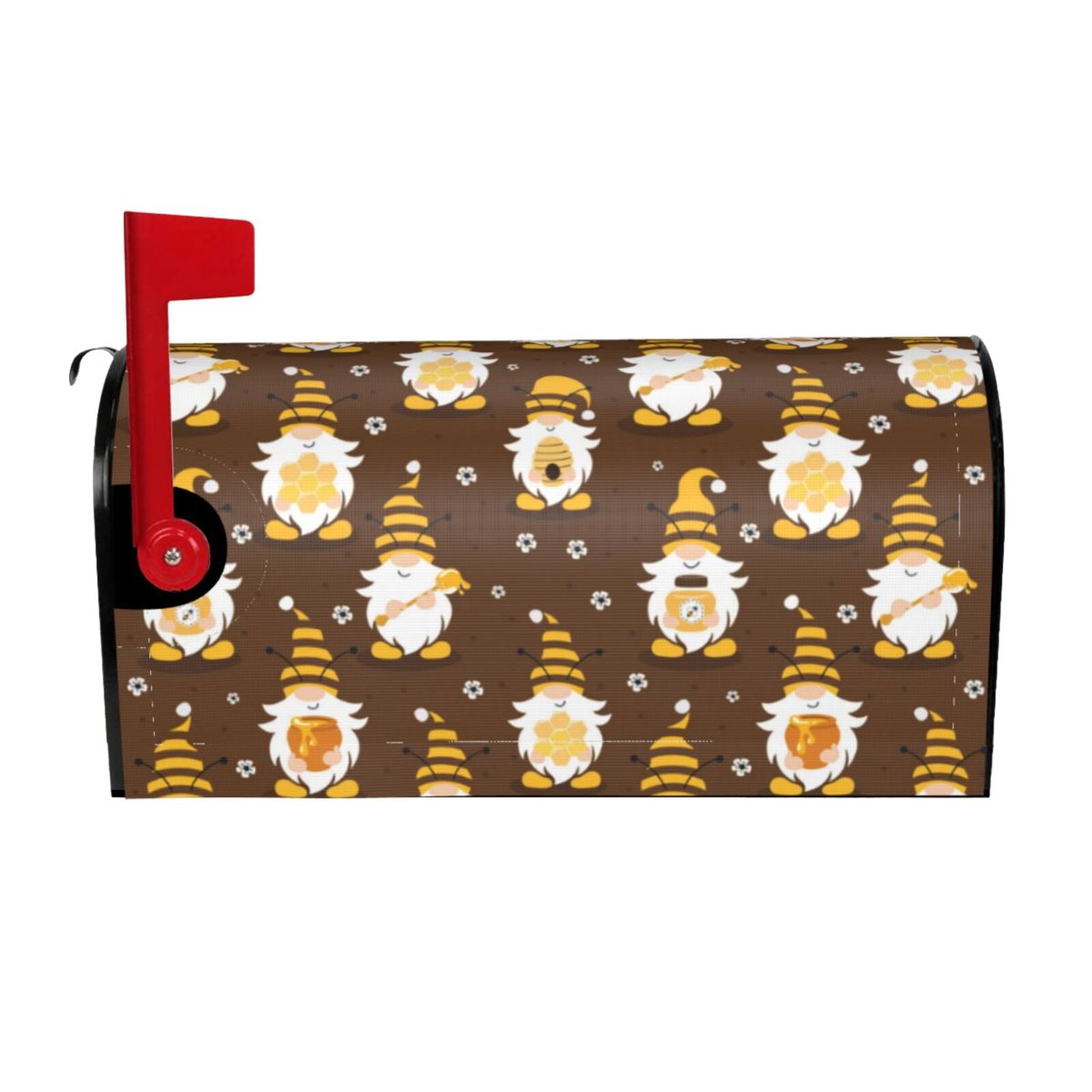 Junzan Flowers And Gnomes Bees Pattern Mailbox Covers,Magnetic Mailbox ...