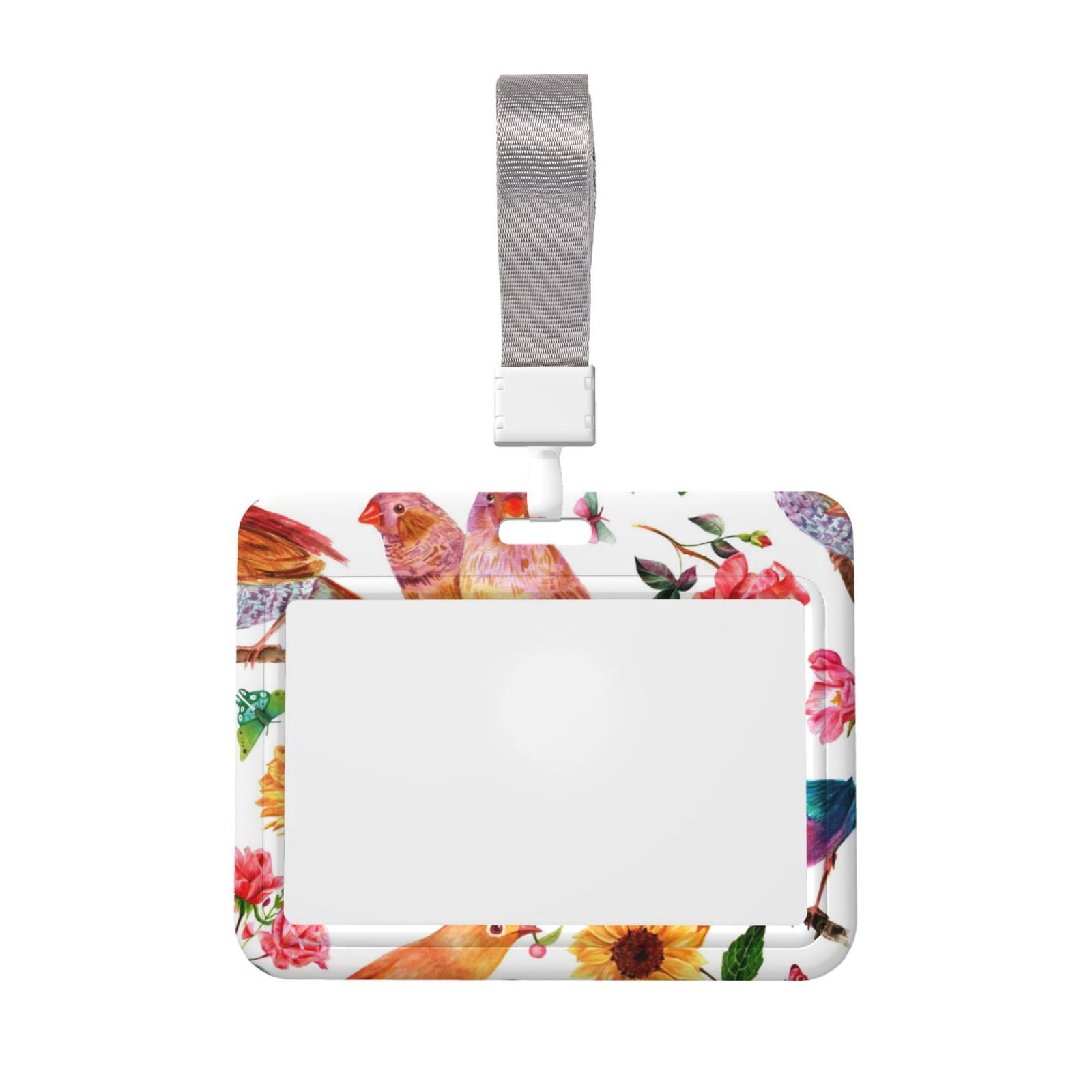 Junzan Flowers Birds And Butterflies Id Badge Holder With Windows Key ...