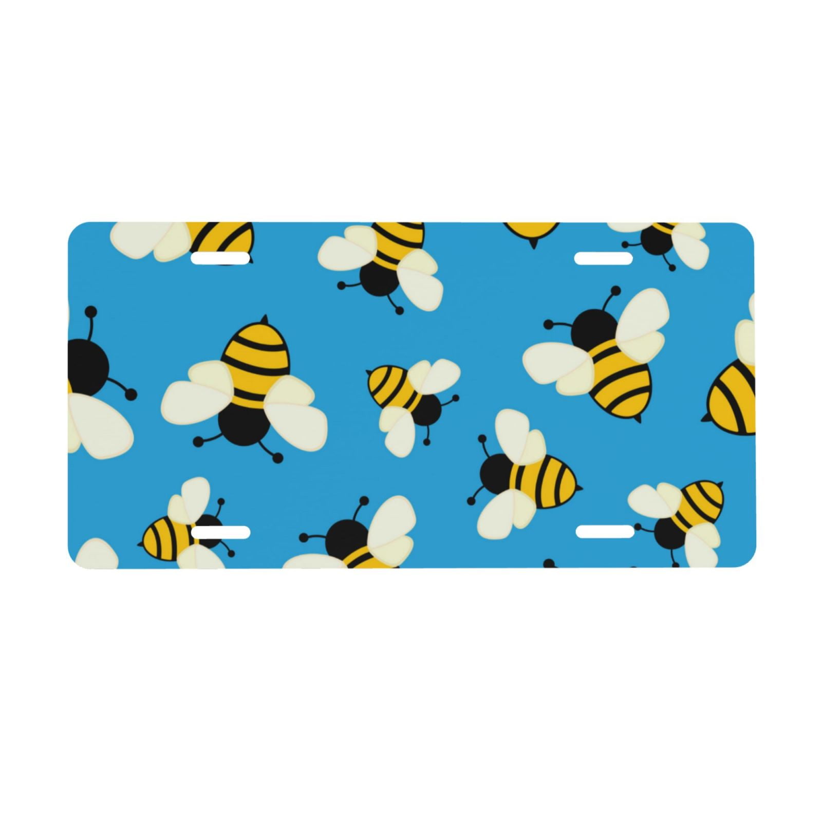 Junzan Flying Bees Front License Plate Covers Decorative Car Metal ...