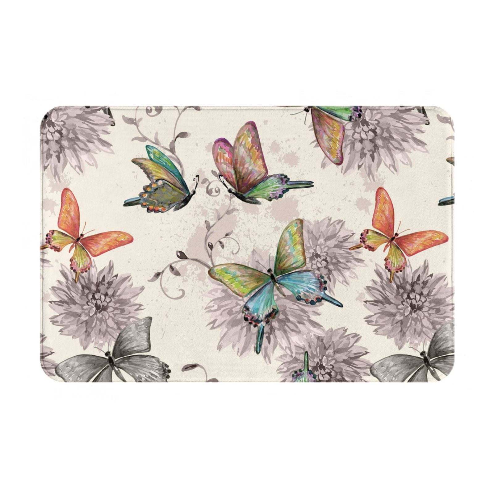 Junzan Flying Butterflies Custom Funny Welcome Doormat Personalized ...