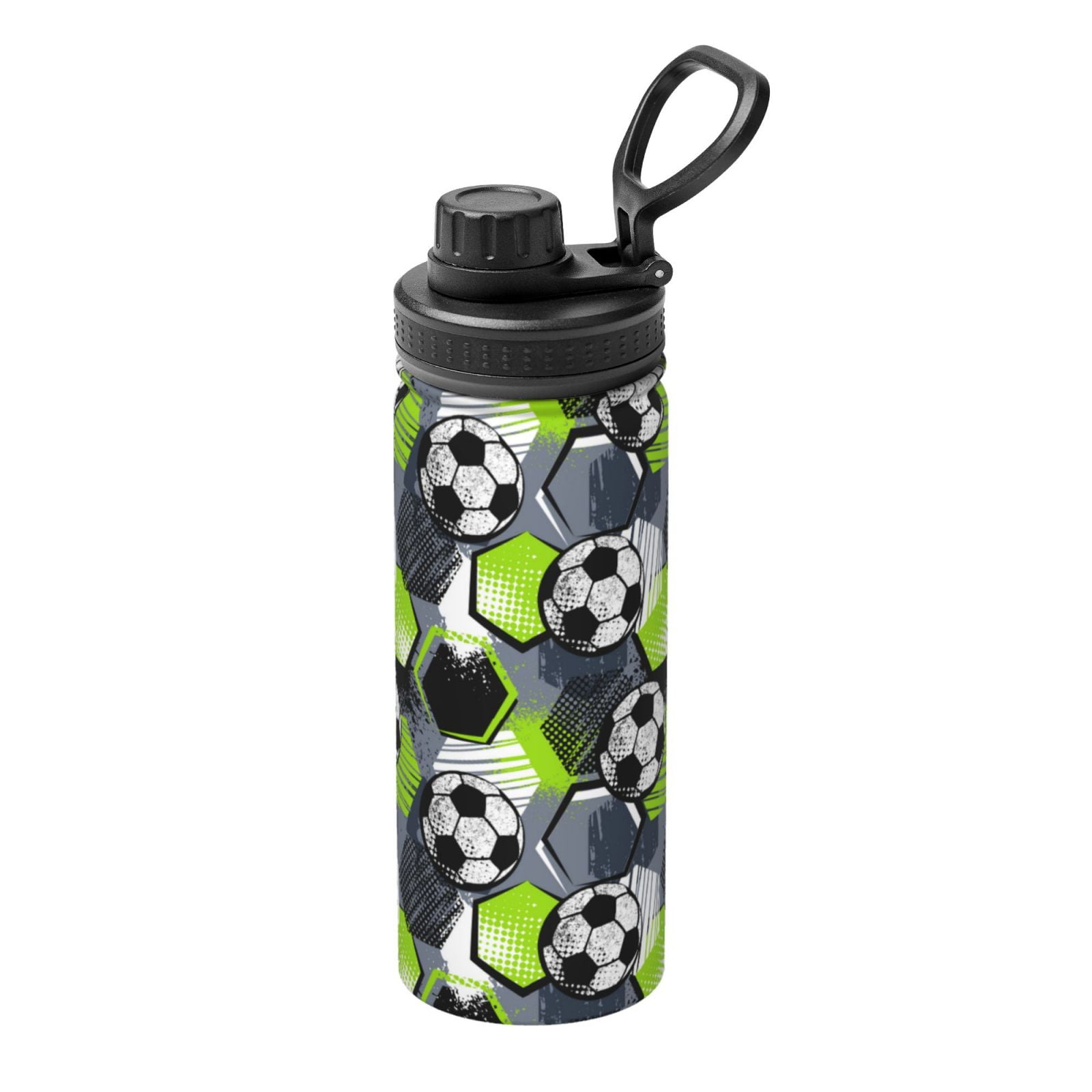 Junzan Football Pattern 18OZ Stainless Steel Sports Water Cup Flask ...