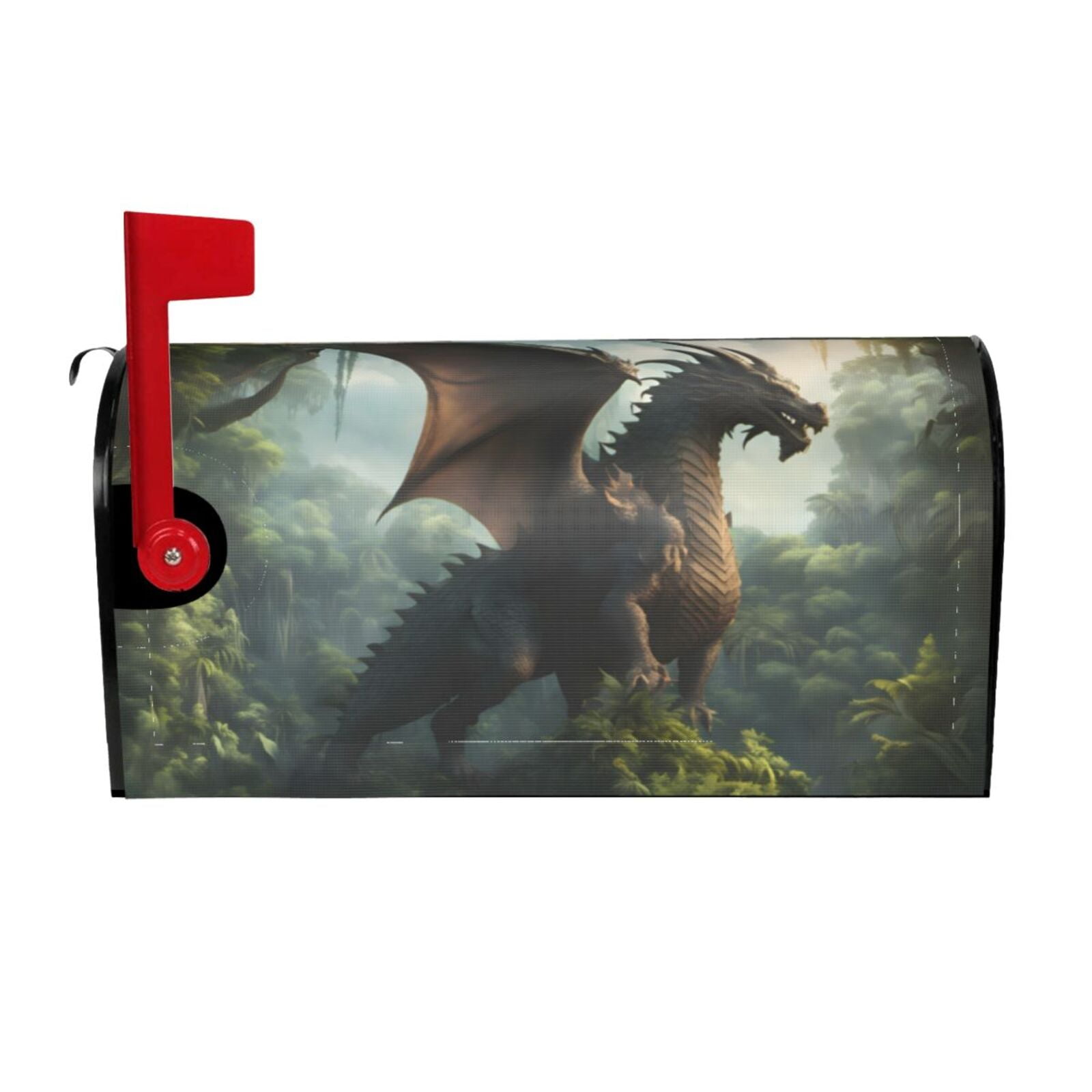 Junzan Forest Stone-Colored Dragon Pattern Mailbox Covers,Magnetic ...