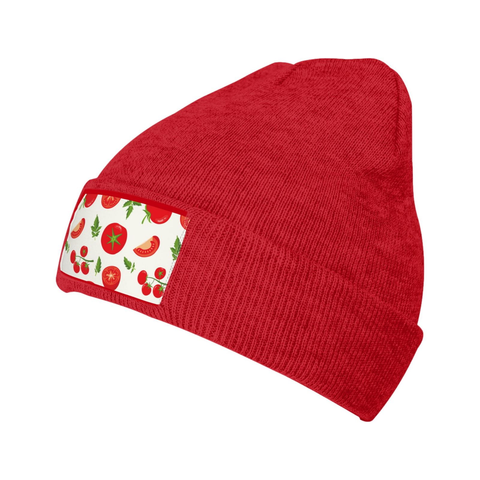 Junzan Fresh Red Tomato Mens Winter Hats Thick Knit Cuff Beanie Cap ...