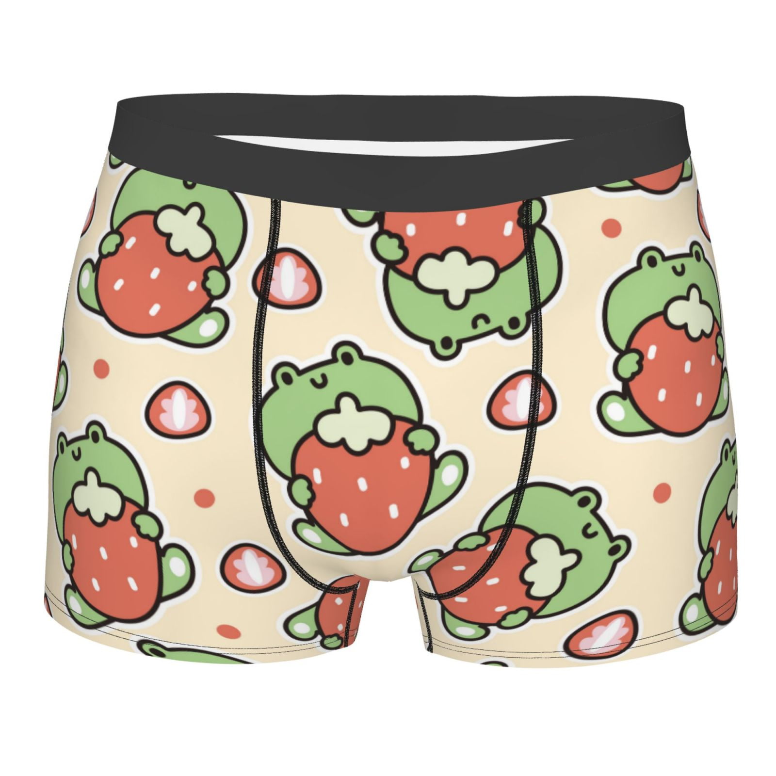 Junzan Frog Hold Strawberry Mens Underwear Boxer Briefs For Men’s - X ...