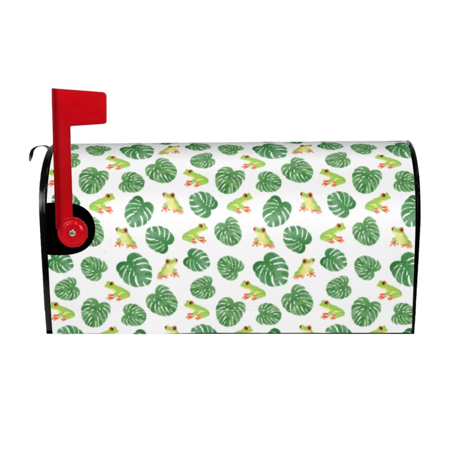 Junzan Frogs And Tropical Leaves Pattern Mailbox Covers,Magnetic ...
